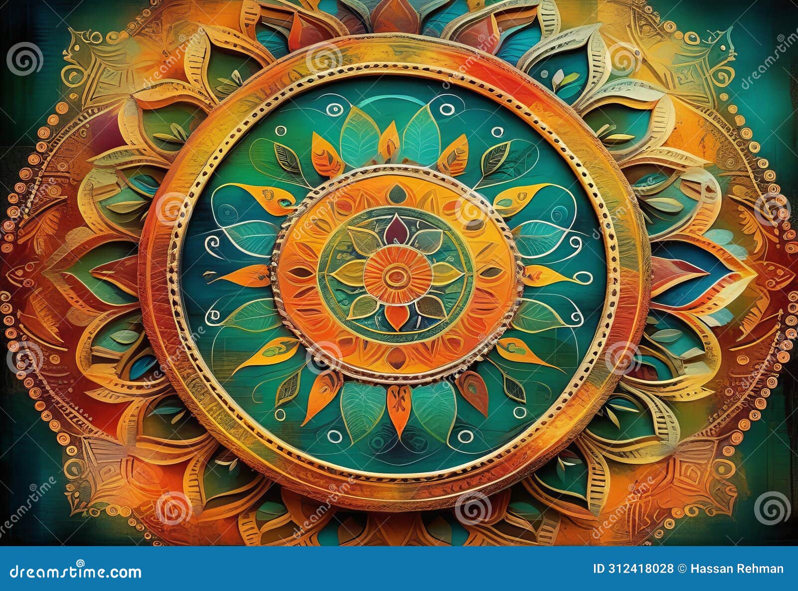 Exploring Vibrant Mandala Art with Ancient Vedic Influence Stock ...