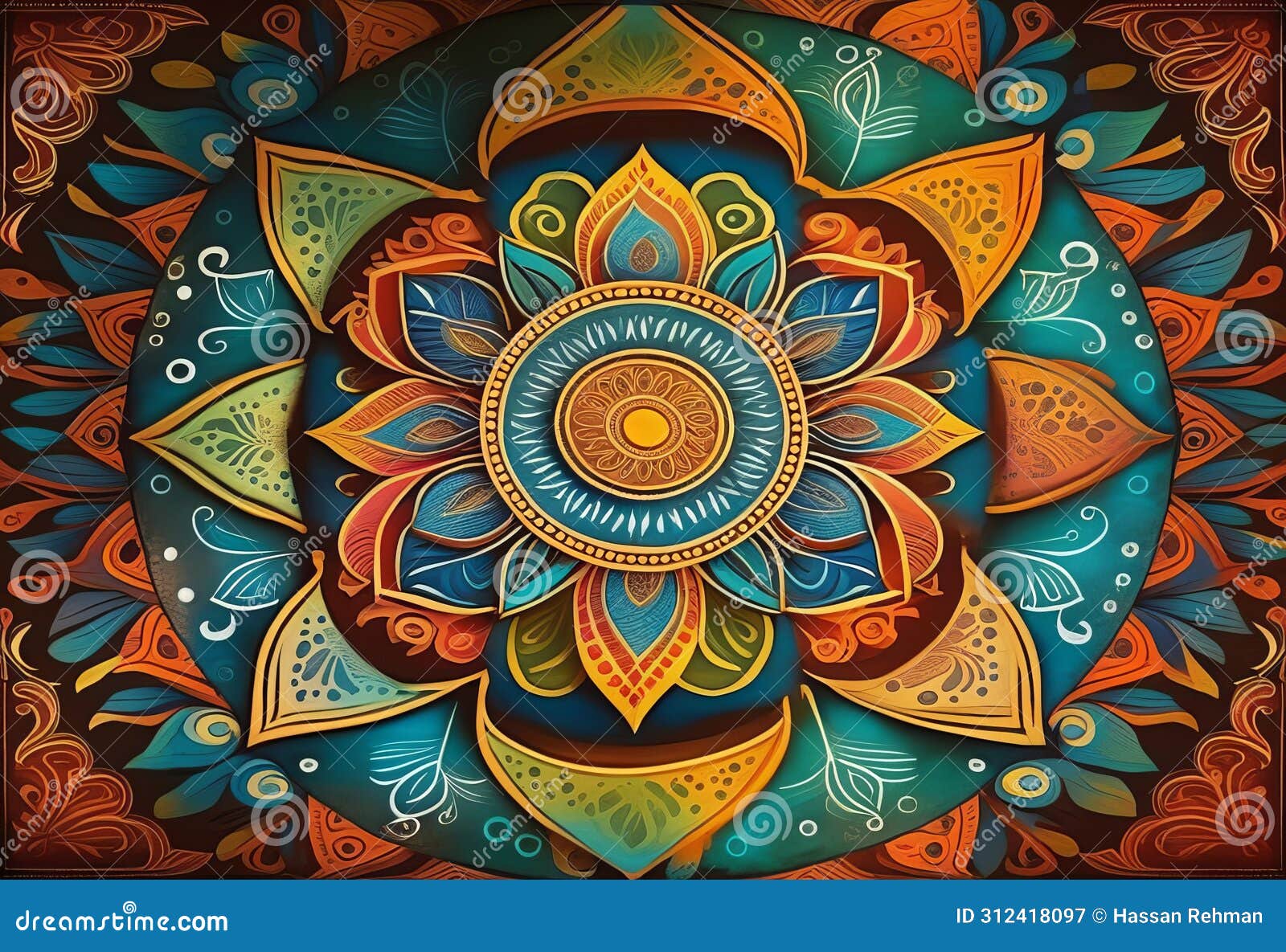 Exploring Vibrant Mandala Art with Ancient Vedic Influence Stock ...