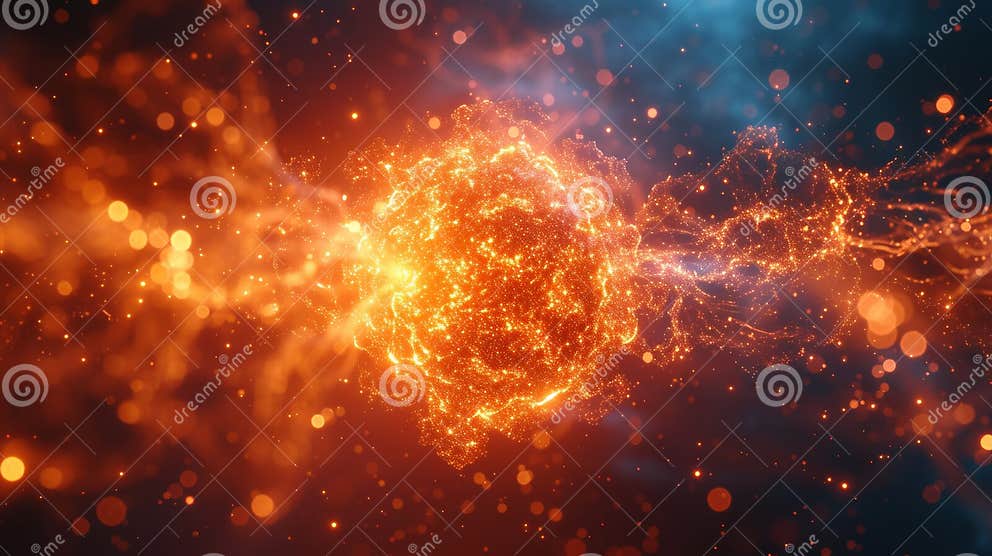 Exploring the Vibrant World of Subatomic Particles in Motion Stock ...