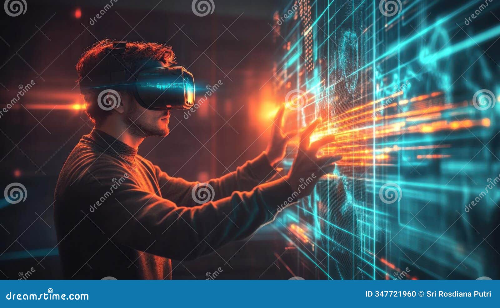 Exploring Virtual Worlds, Immersive Tech & Futuristic Designs Stock ...