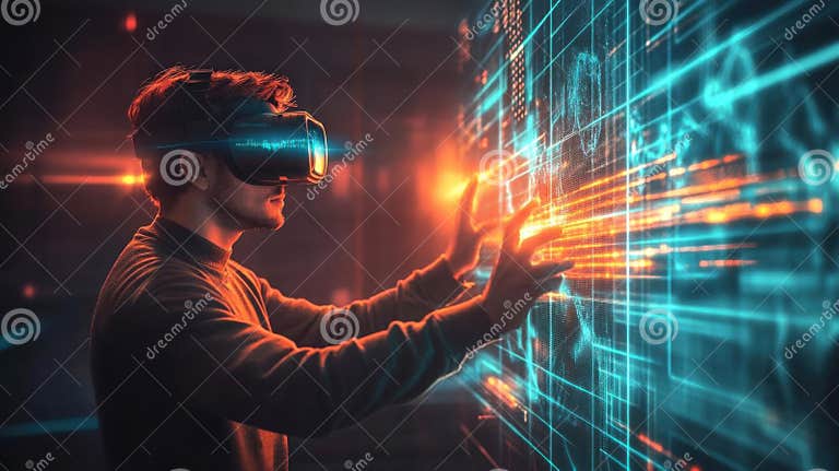 Exploring Virtual Worlds, Immersive Tech & Futuristic Designs Stock ...