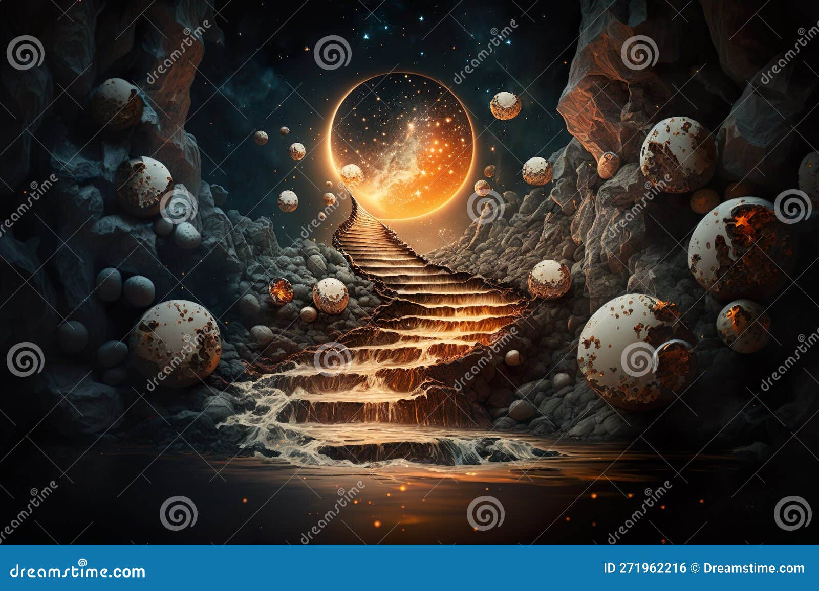 Exploring a World of Color in Abstract Art AI Generated Illustration ...