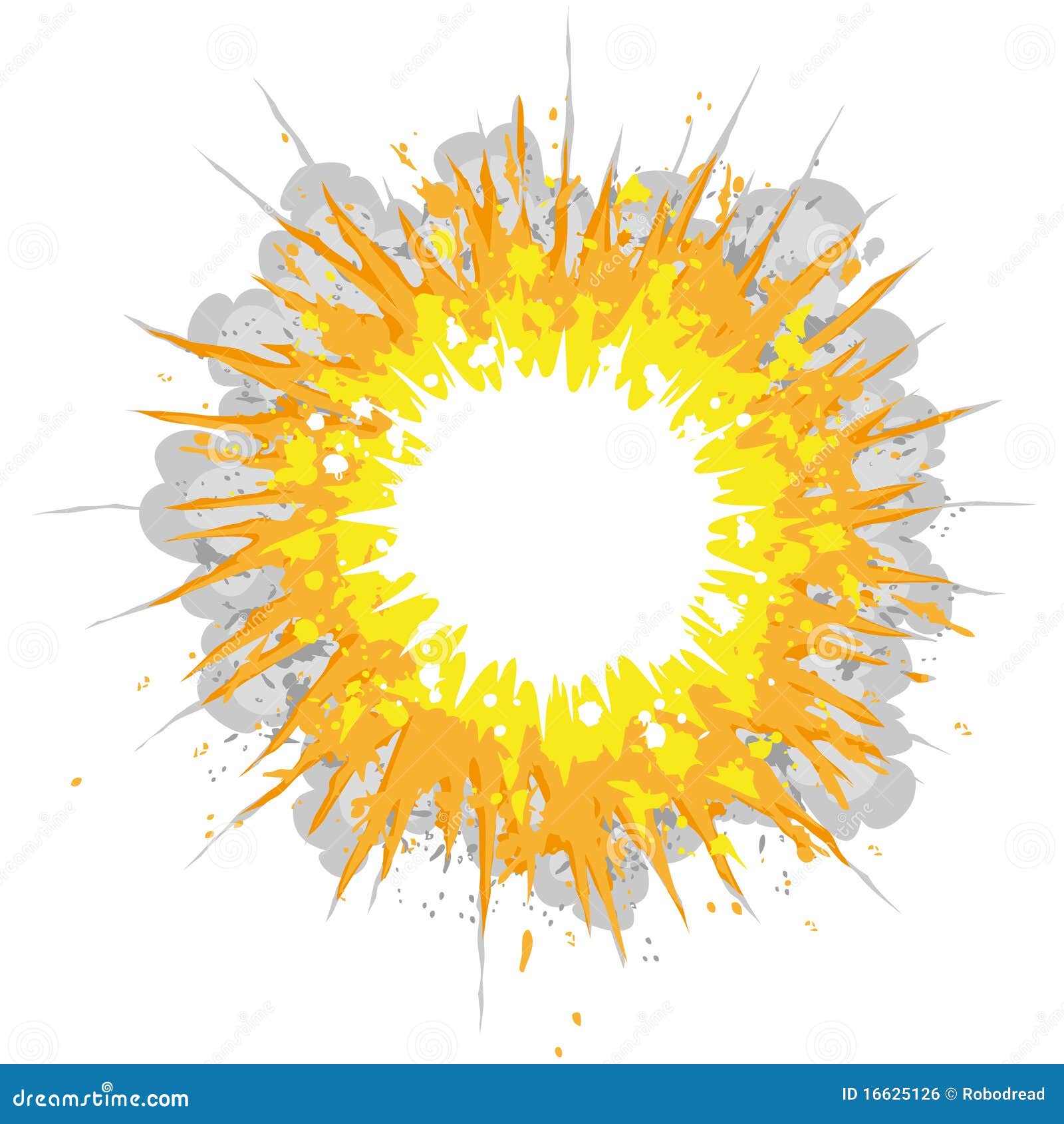 Explosão ilustração do vetor. Ilustração de estouro, queimadura - 16625126