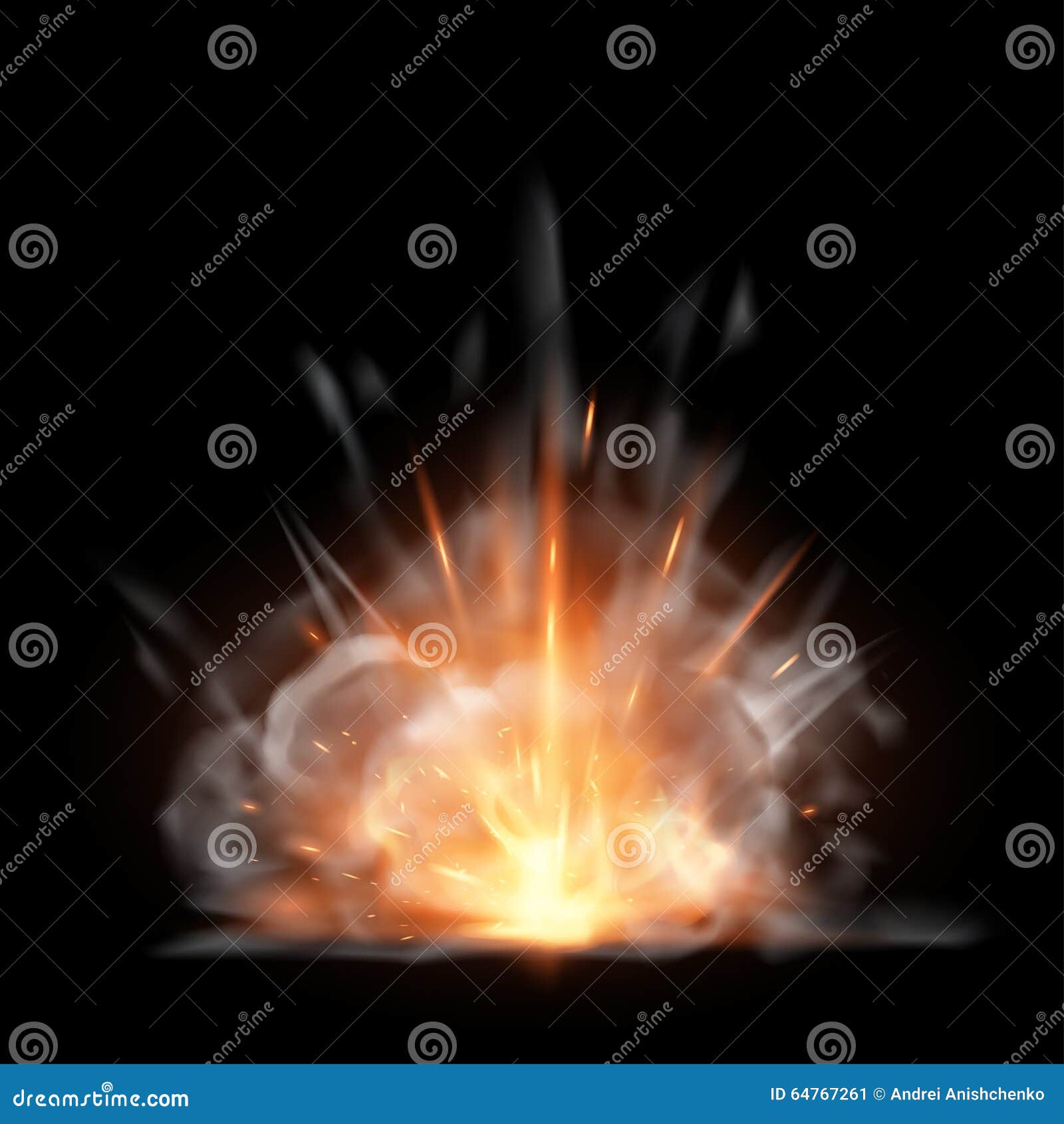 Explosão ilustração do vetor. Ilustração de potência - 64767261