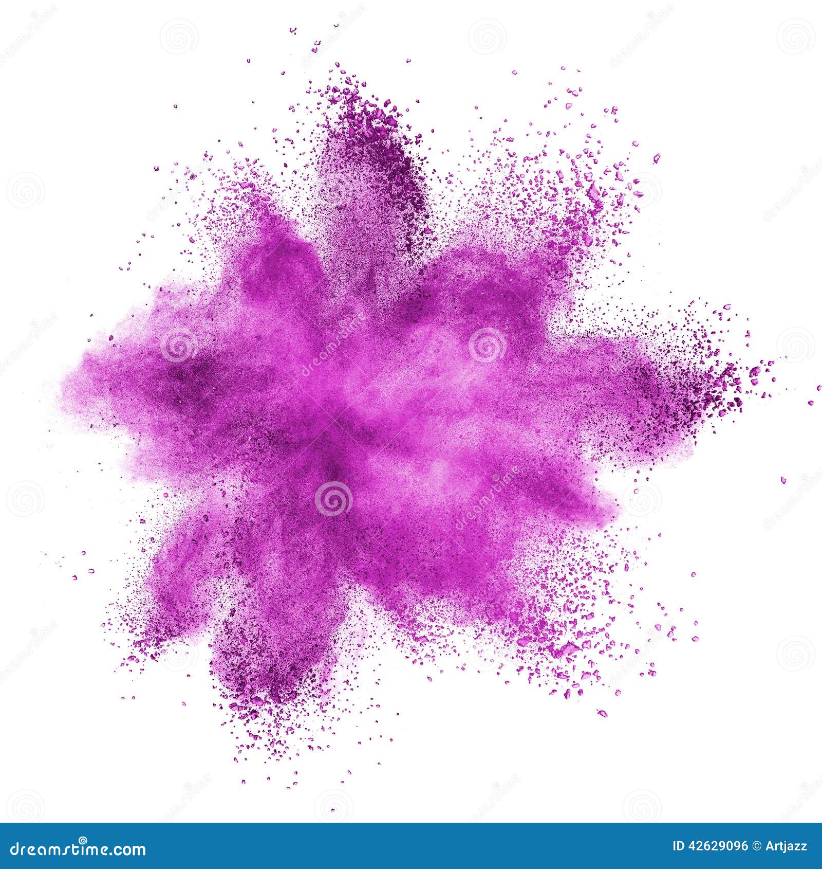 Explosão Cor-de-rosa Do Pó Isolada No Branco Foto de Stock - Imagem de ...