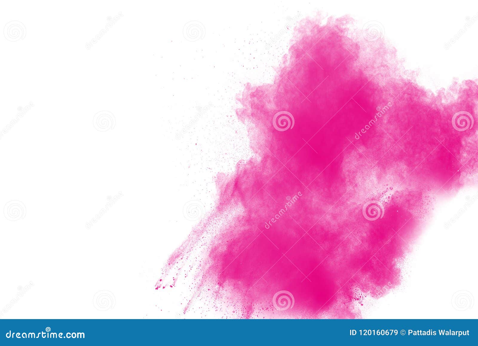 Explosão Cor-de-rosa Do Pó Isolada No Fundo Branco Imagem de Stock ...