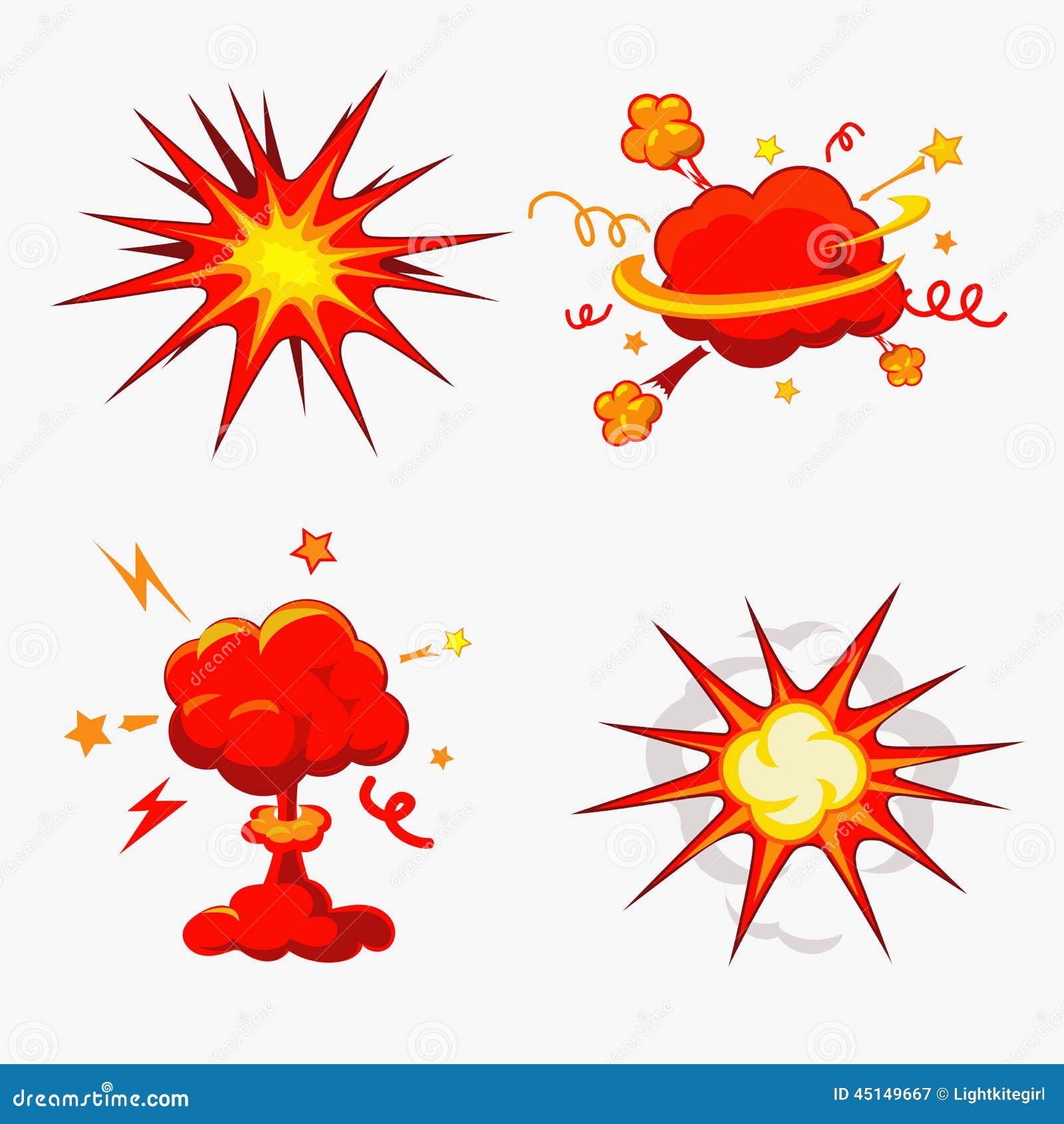 Explosão Da Banda Desenhada, Bombas E Grupo Da Explosão Ilustração do ...