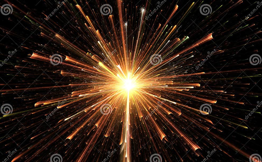 Explosão Da Estrela Com Partículas Ilustração Stock - Ilustração de ...