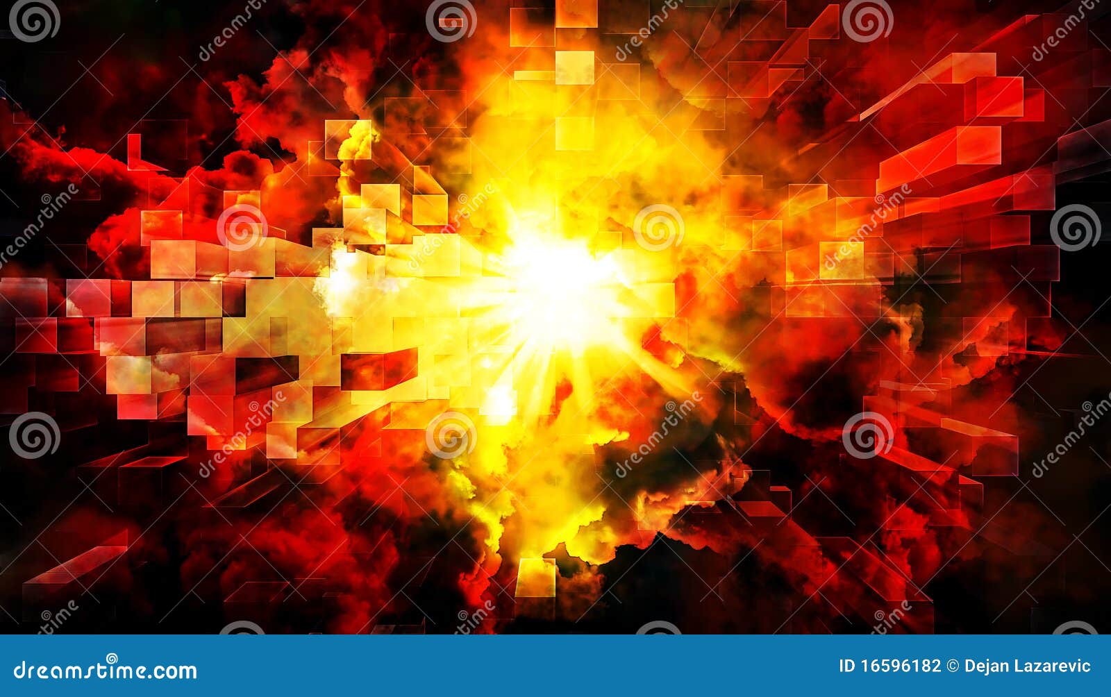 Explosión abstracta stock de ilustración. Ilustración de explosivo ...