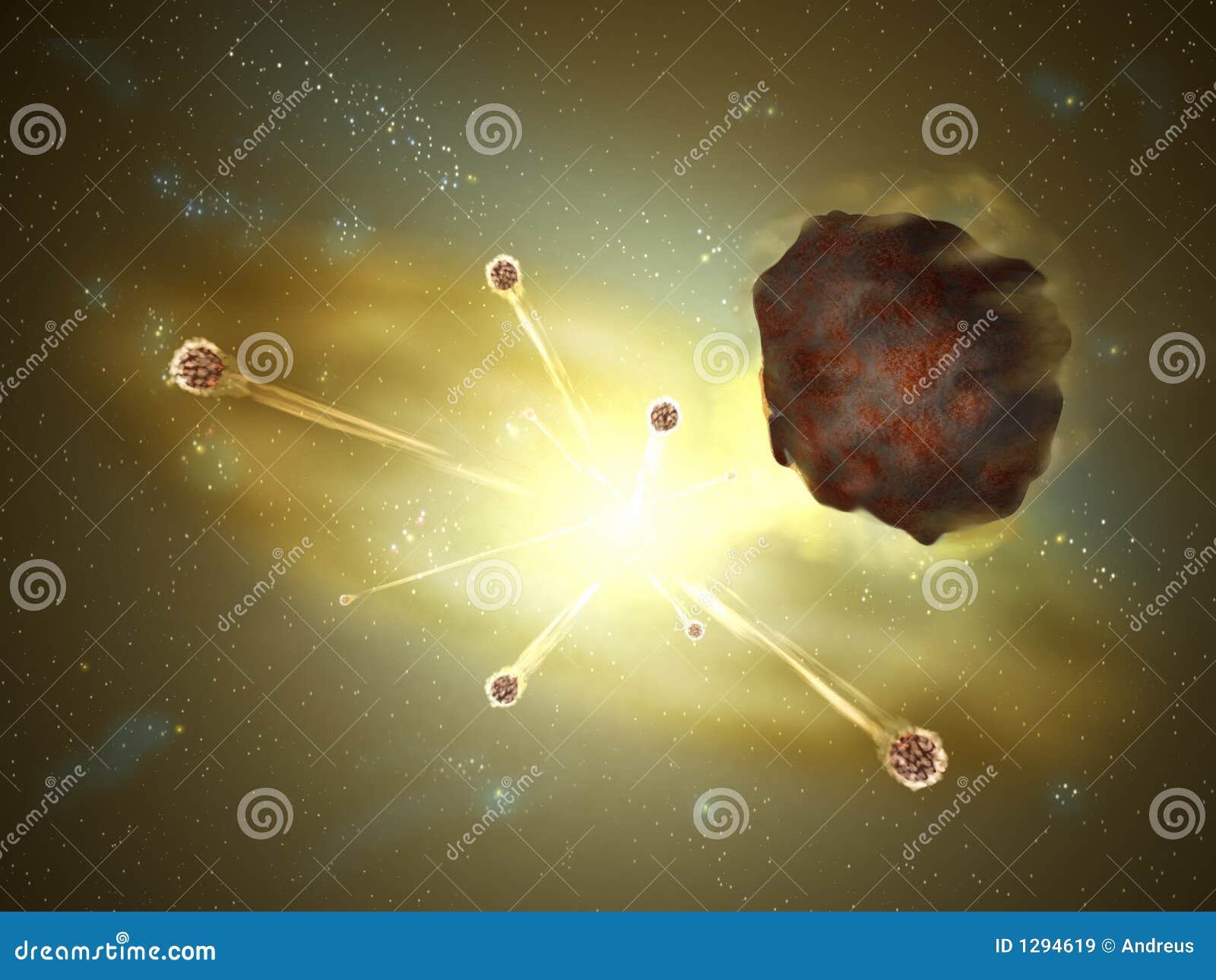 Explosión de la estrella stock de ilustración. Ilustración de grande ...