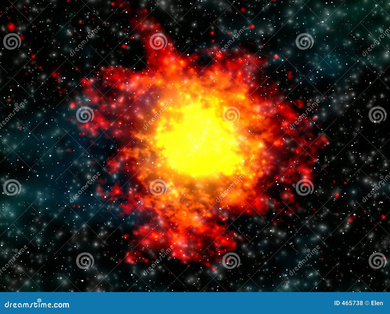 Explosión en espacio stock de ilustración. Ilustración de decorativo ...