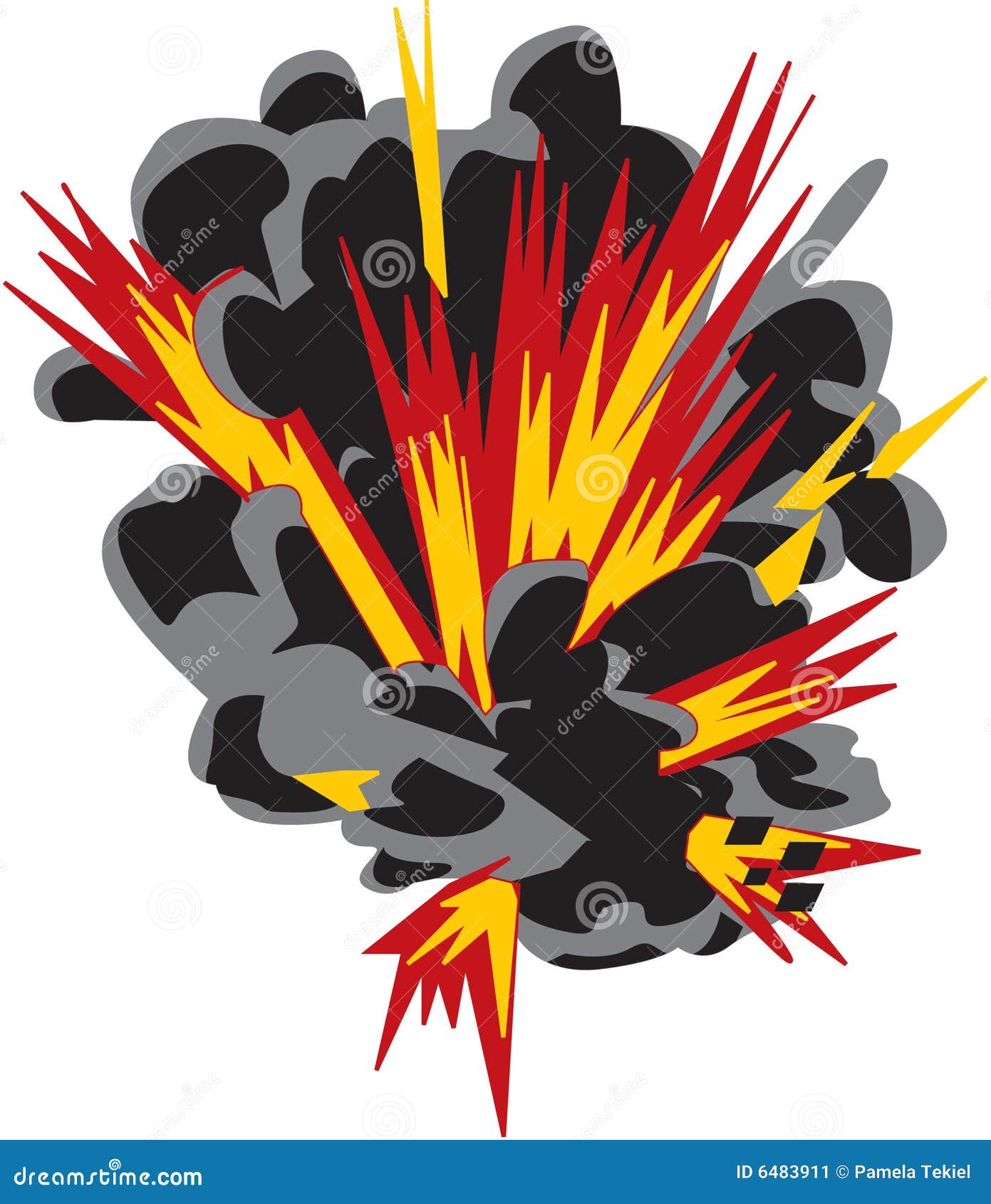 Explosie vector illustratie. Illustration of bloei, plasma - 6483911