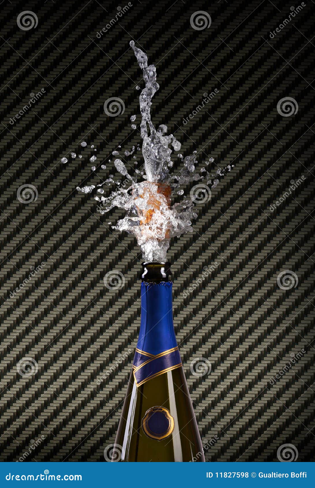 Explosie Van Cork Van De Champagnefles Stock Foto - Image of kristal ...