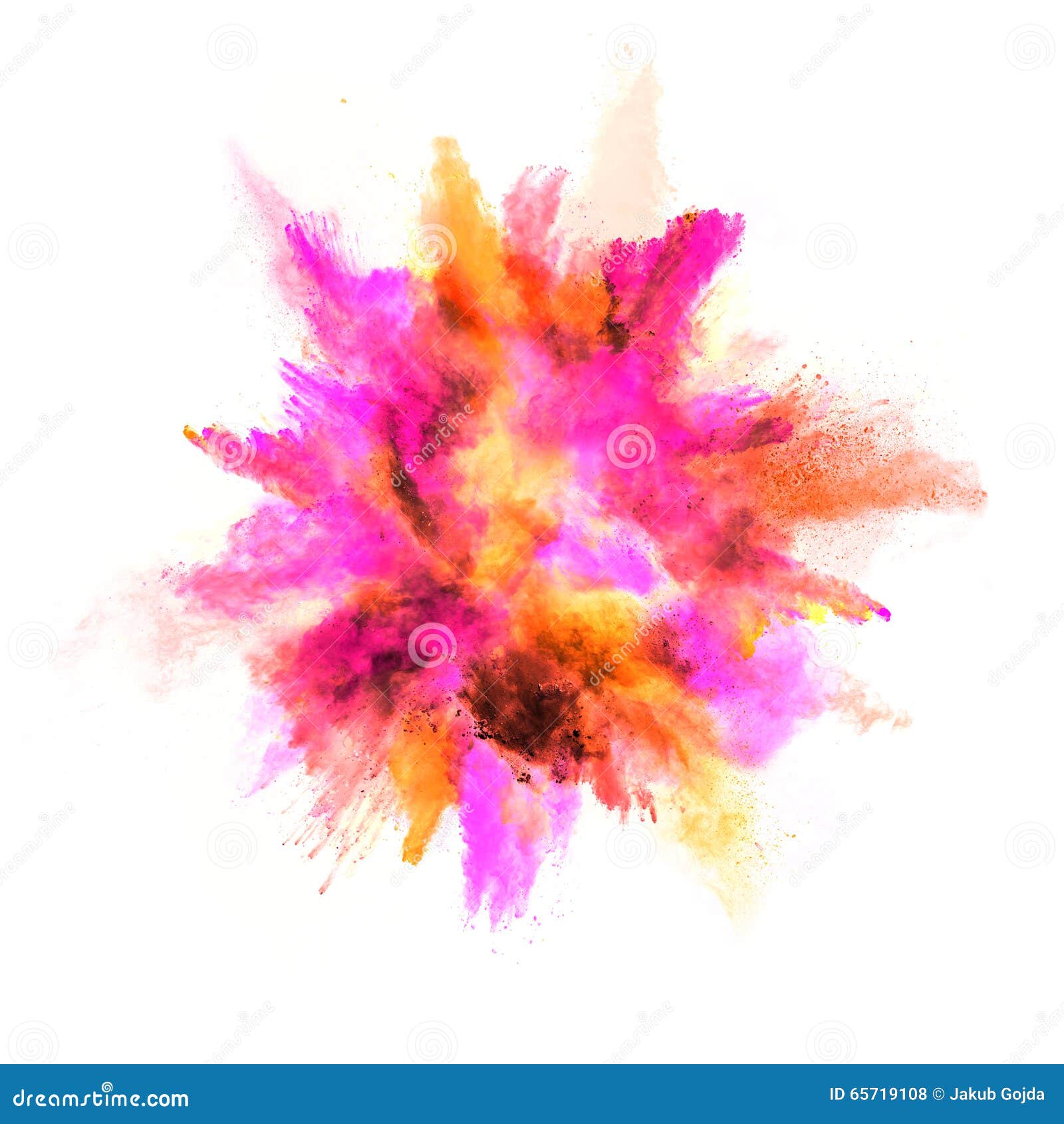 Explosie Van Gekleurd Poeder Op Witte Achtergrond Stock Foto - Image of ...