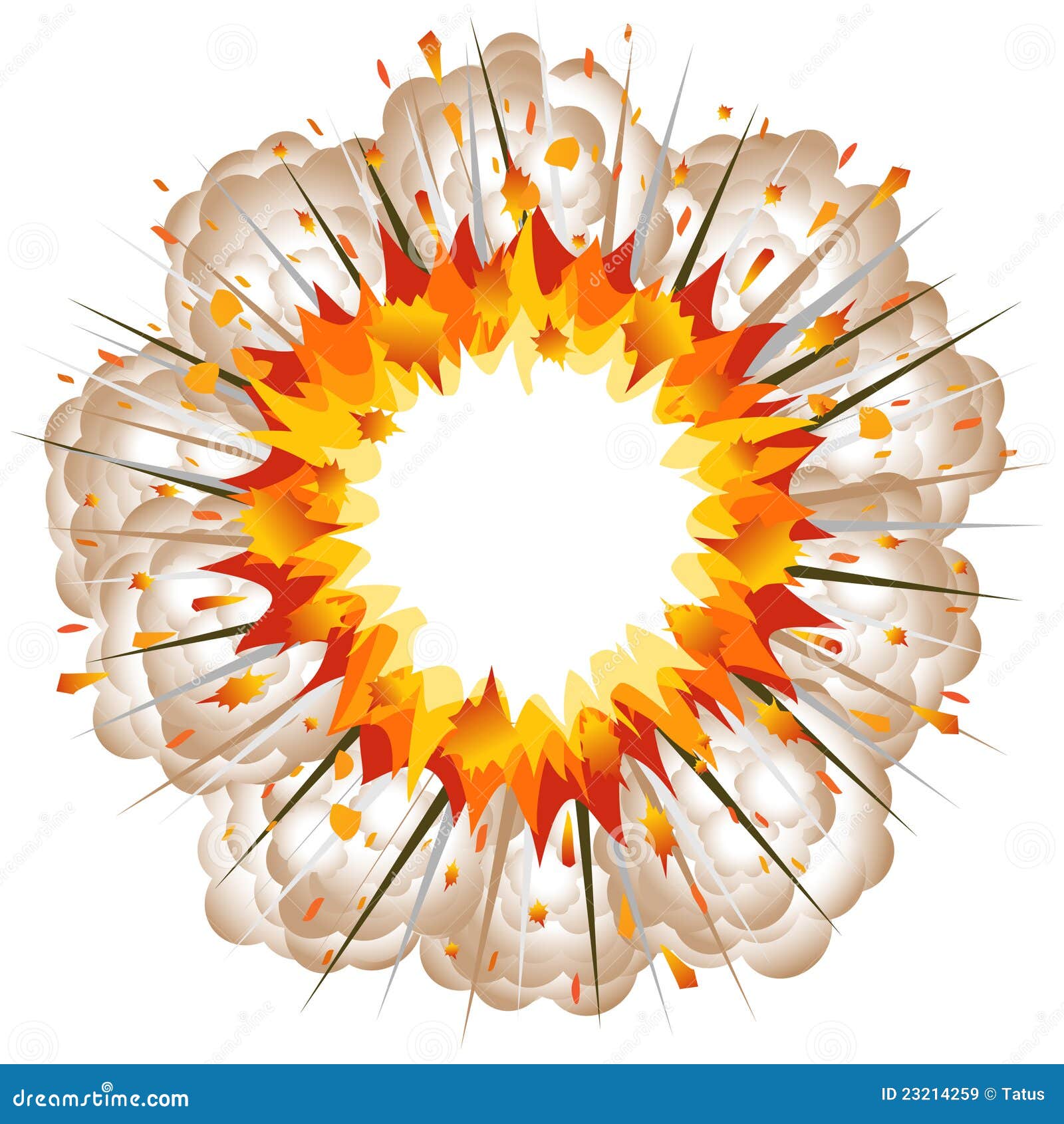 Explosie. Vector-illustratie Vector Illustratie - Illustration of slag ...