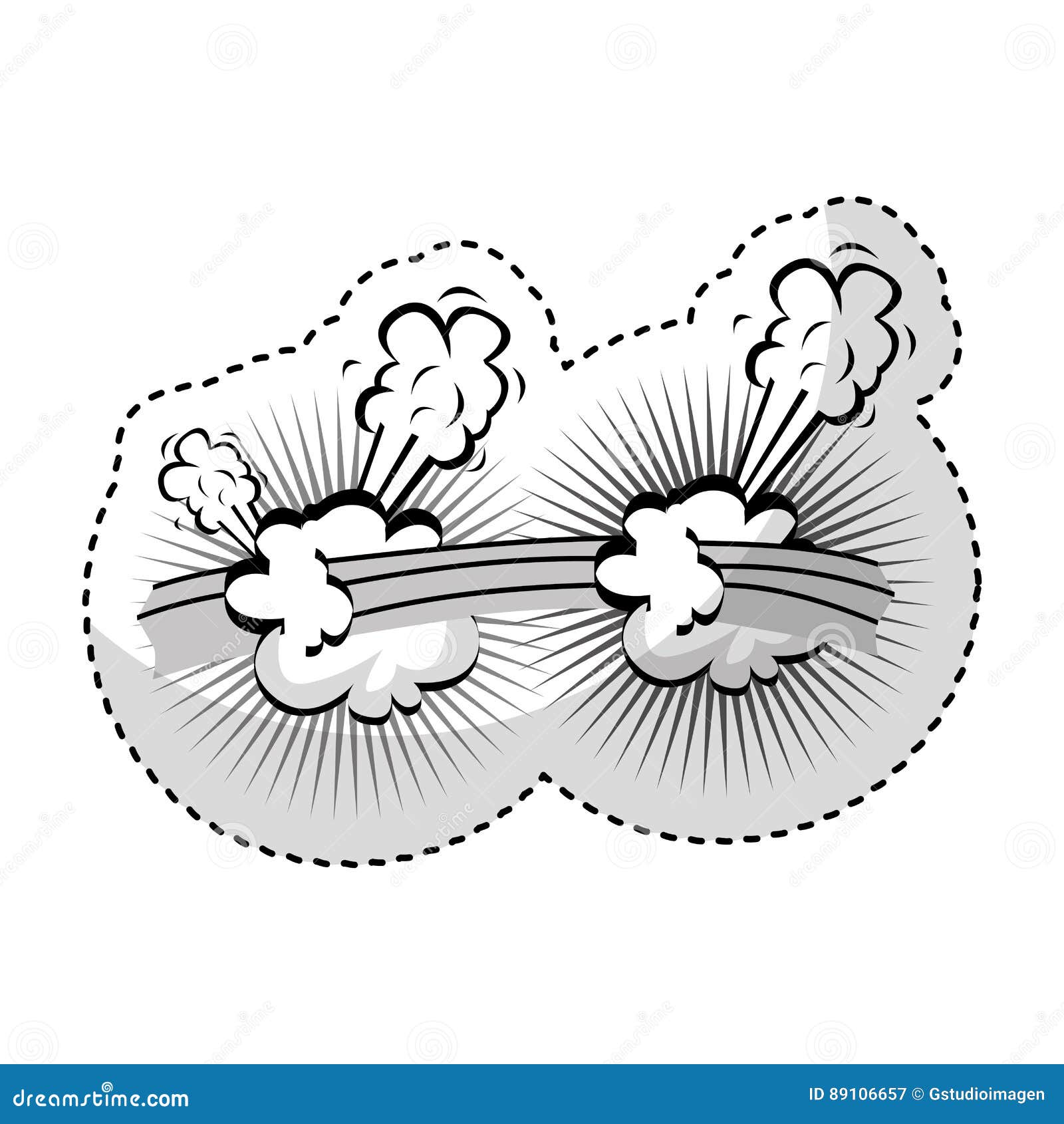 Explosief Expresion Grappig Pop-art Vector Illustratie - Illustration ...