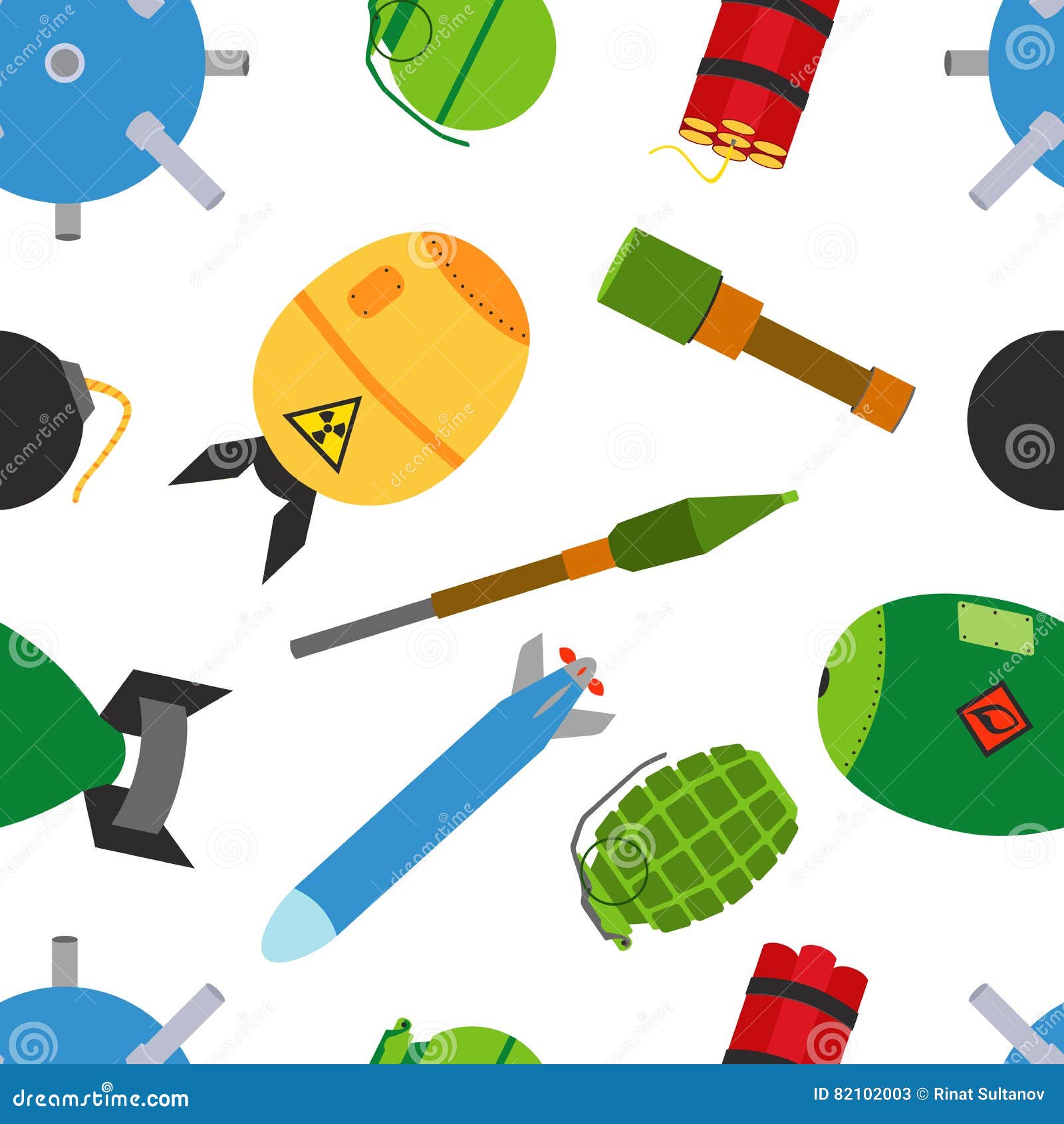 Explosief Patroon Van Gevaarlijke Bommen Stock Illustratie ...