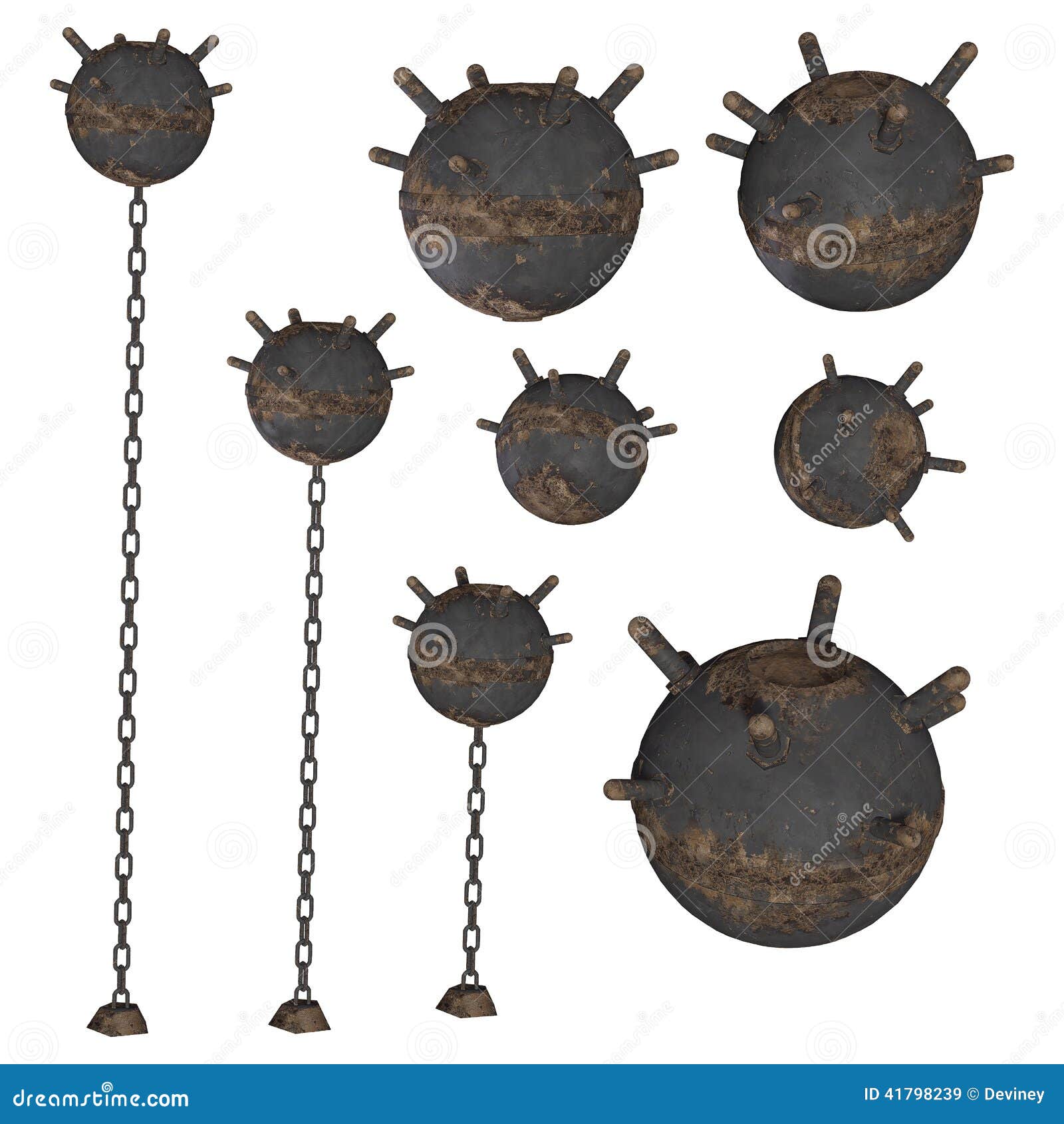 Explosieve mijnen stock afbeelding. Illustration of illustratie - 41798239