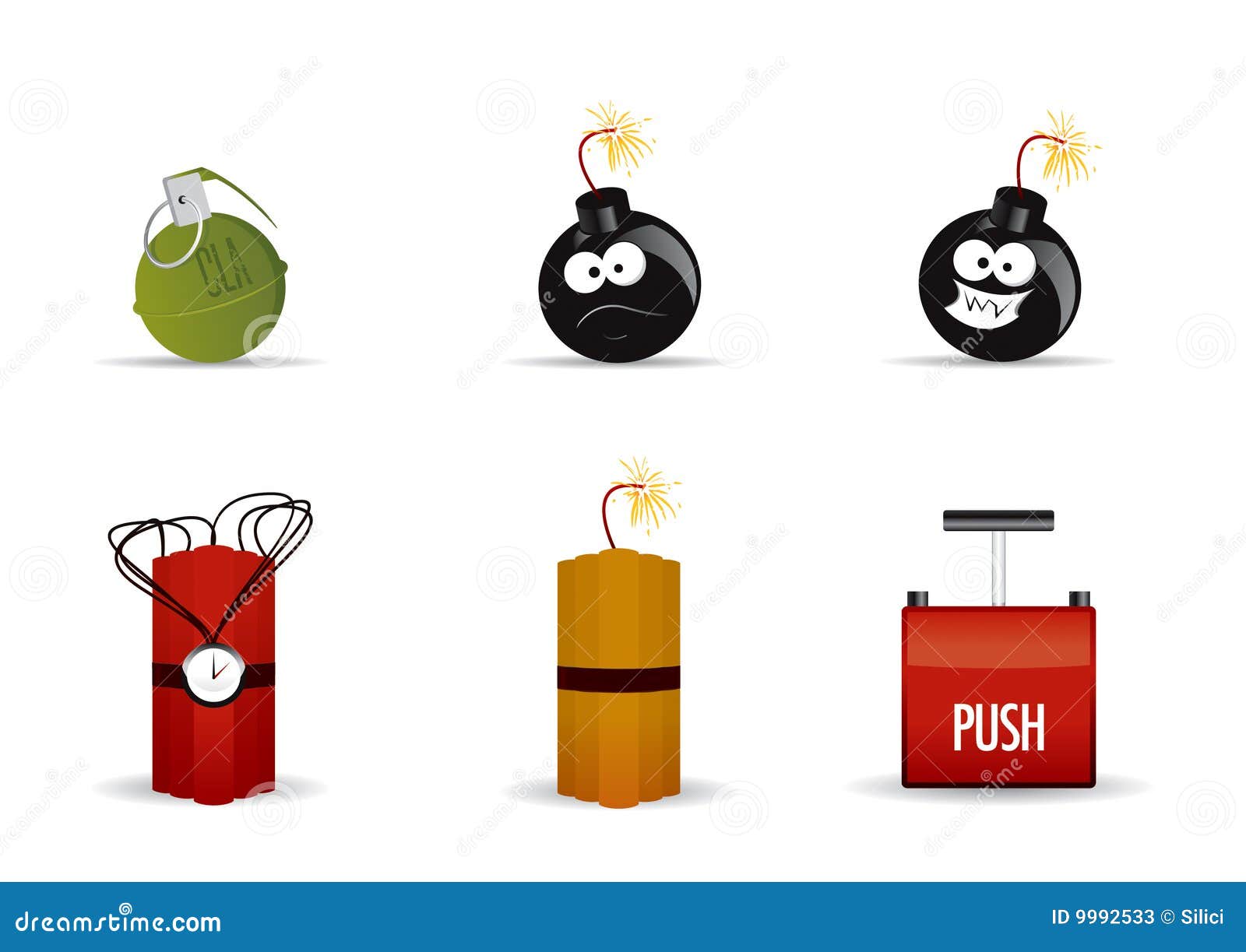 Explosieven vector illustratie. Illustration of granaat - 9992533