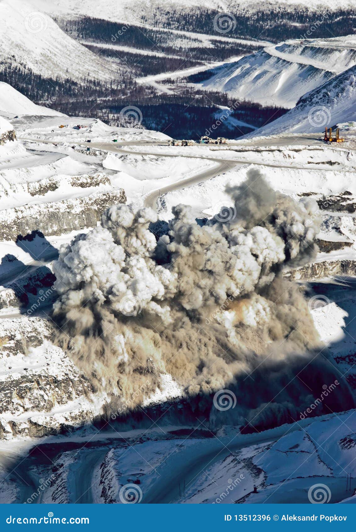 Explosion On The Mining Site Due To Detonator Blast In The Arabian ...