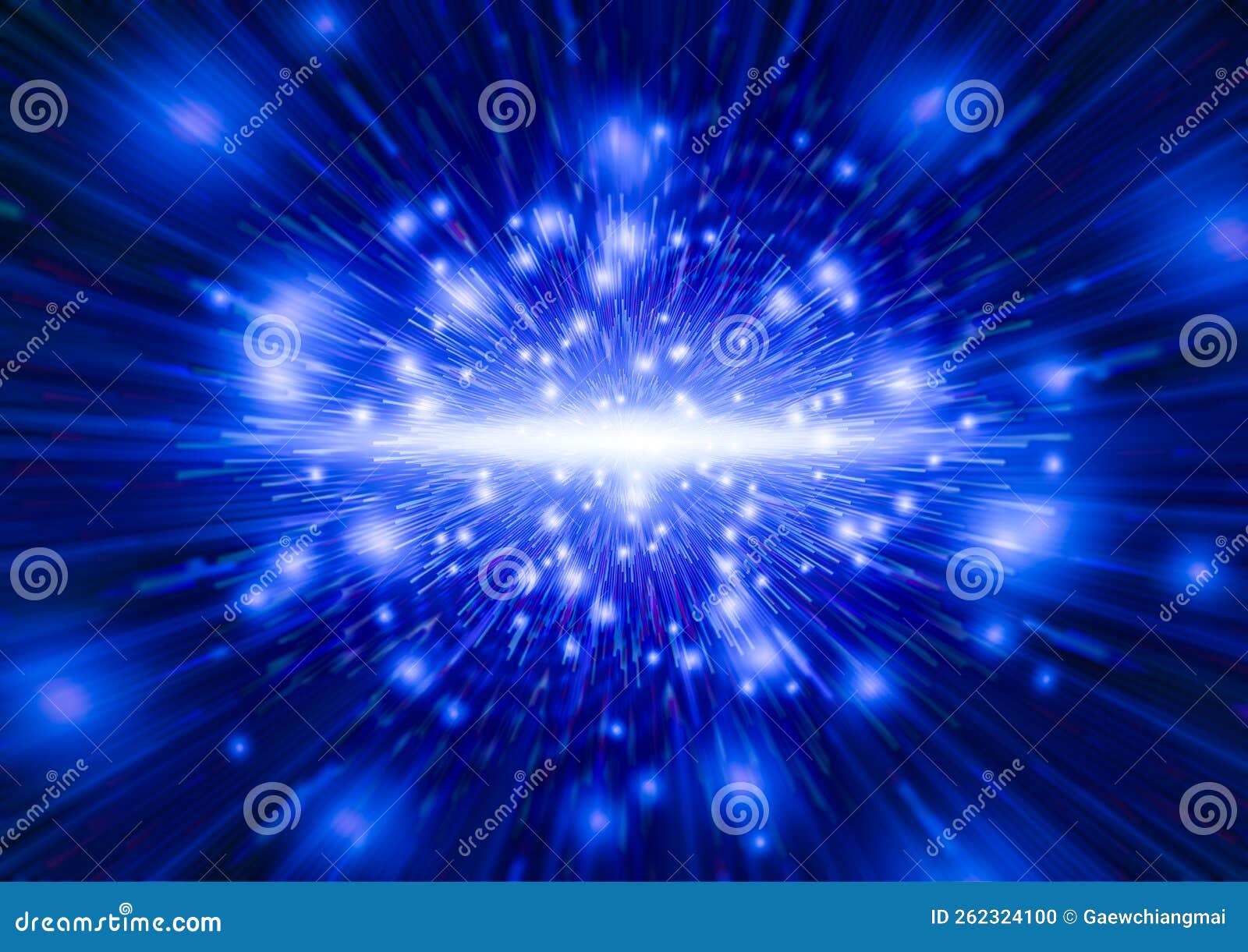Explosion Abstract of Blue Energy Tech Elements. Exploding Space with ...