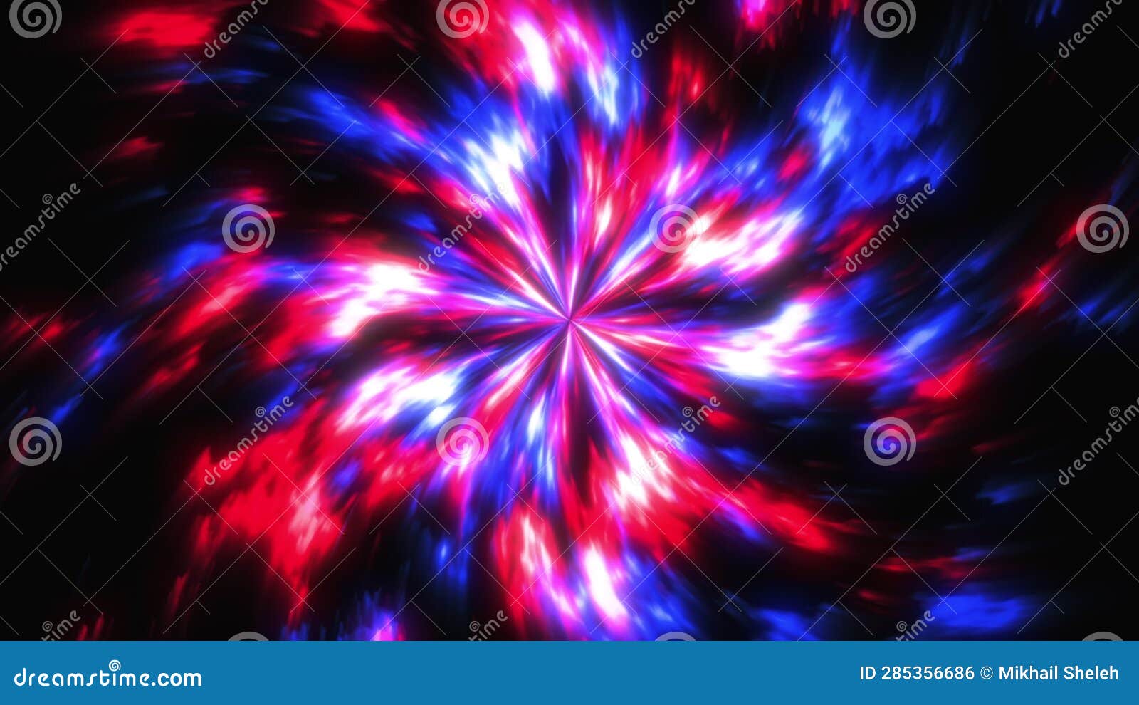 The Explosion of an Abstract Supernova on a Black Background of Space ...