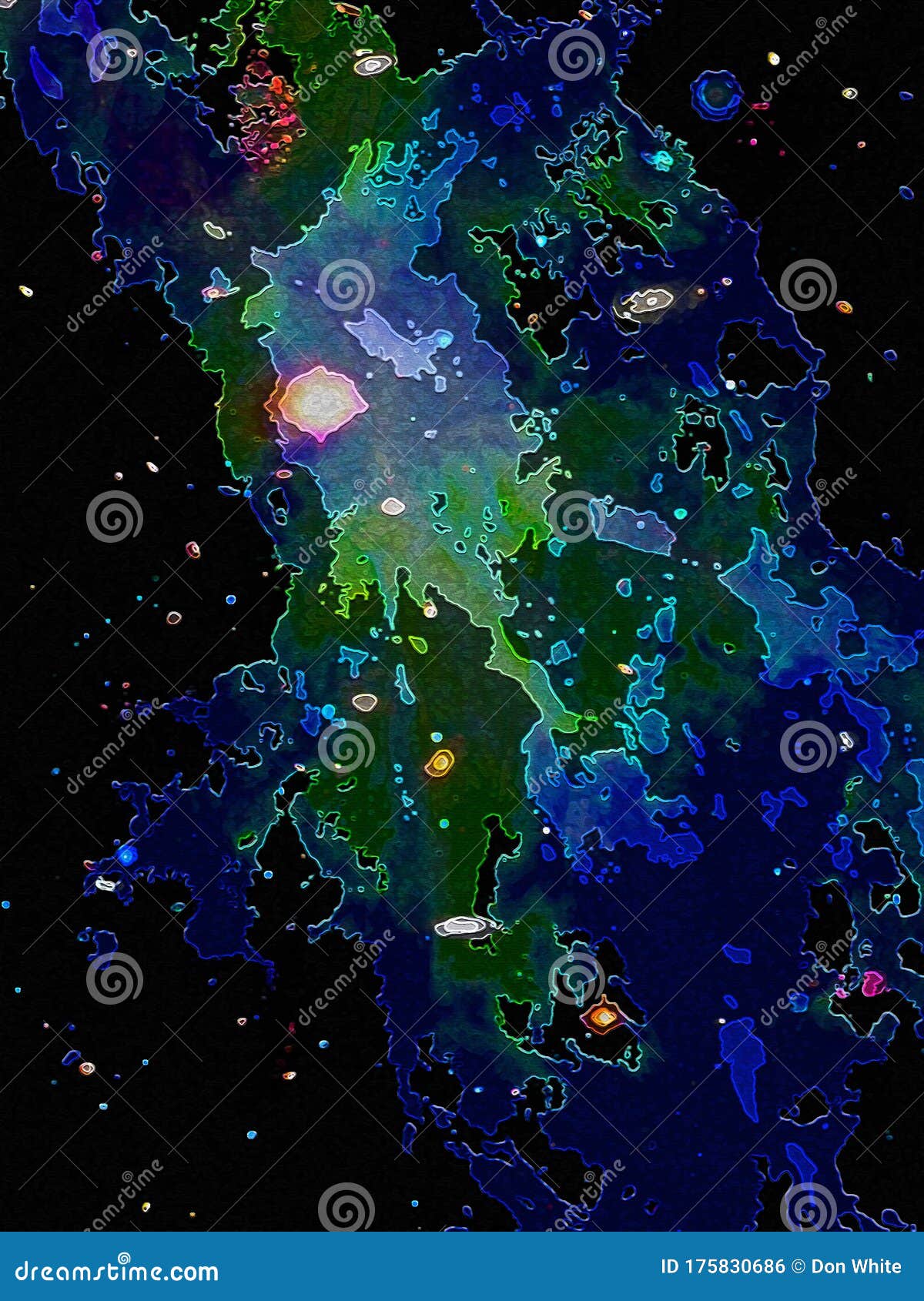 Explosion Aftermath in Space Poster Stock Photo - Image of poster ...