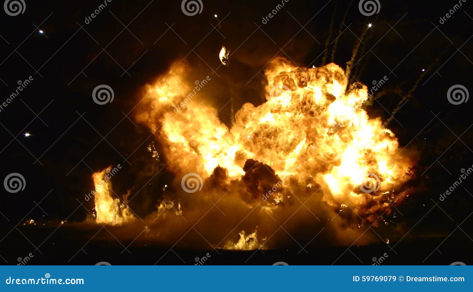 Fire Explosion With Sparks Over A Black Background Royalty-Free Stock ...