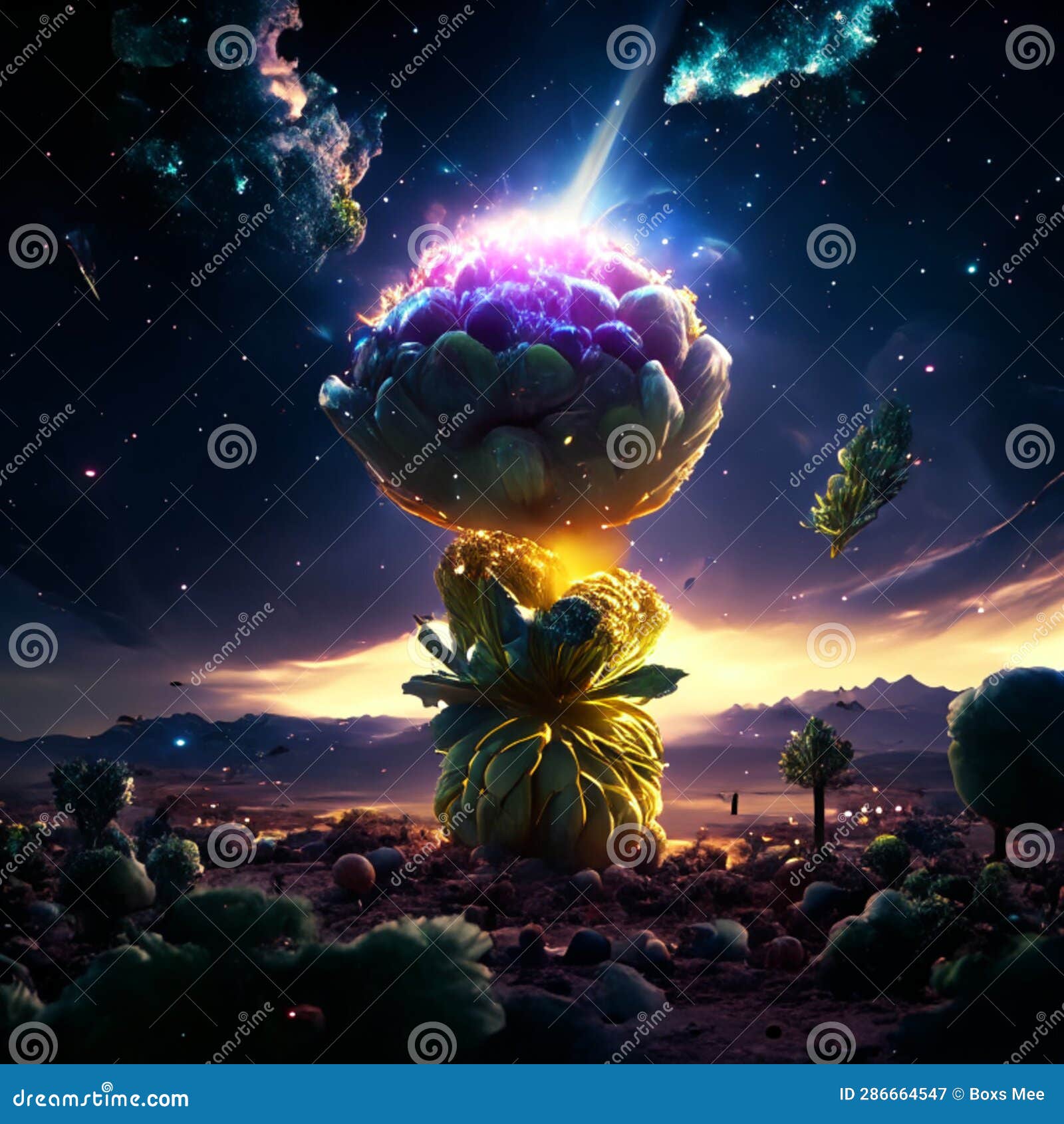 Explosion of an Alien Planet. 3d Rendering, 3d Illustration Stock ...