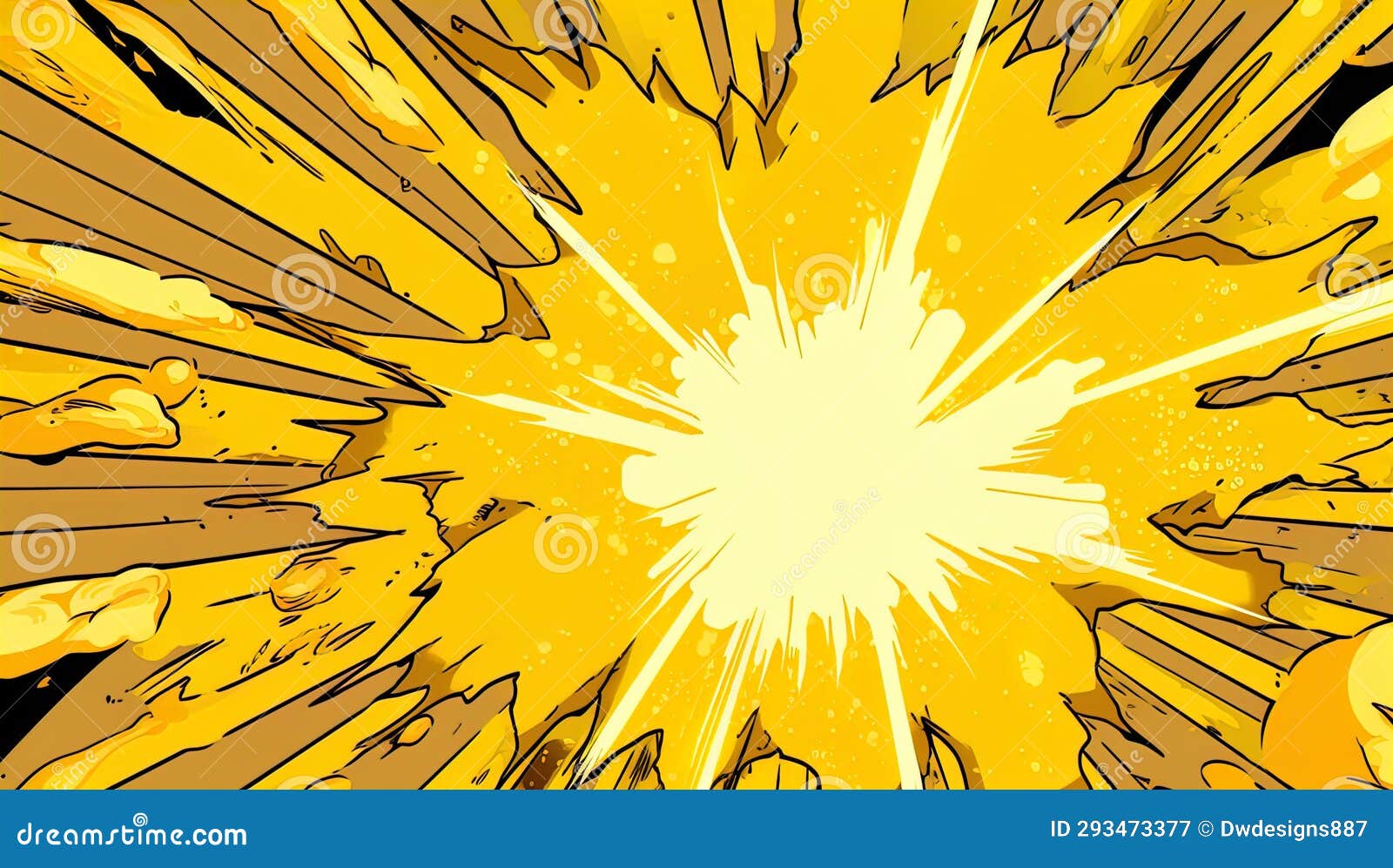 An Explosion in Anime Style. Stock Illustration - Illustration of ...