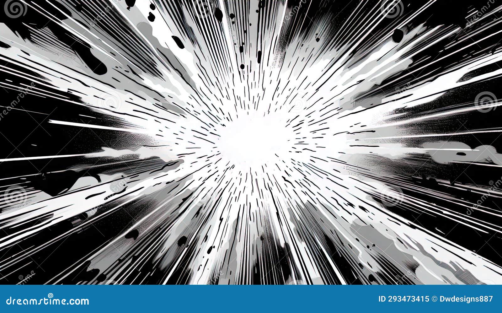 An Explosion in Anime Style. Stock Illustration - Illustration of ...