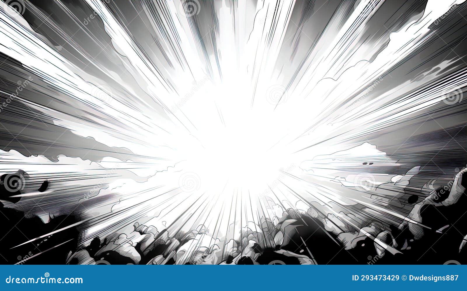 An Explosion in Anime Style. Stock Illustration - Illustration of ...