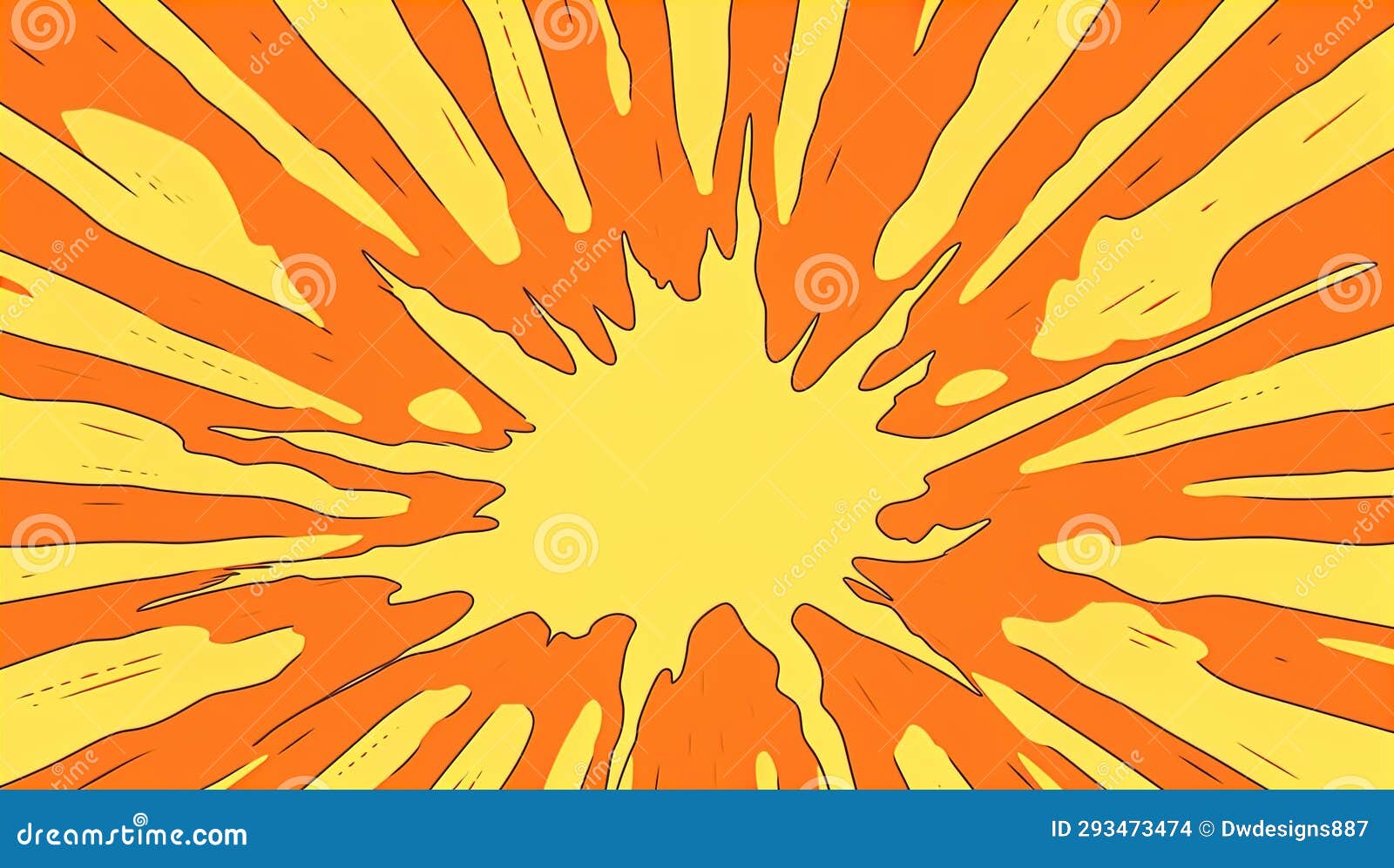 An Explosion in Anime Style. Stock Illustration - Illustration of ...