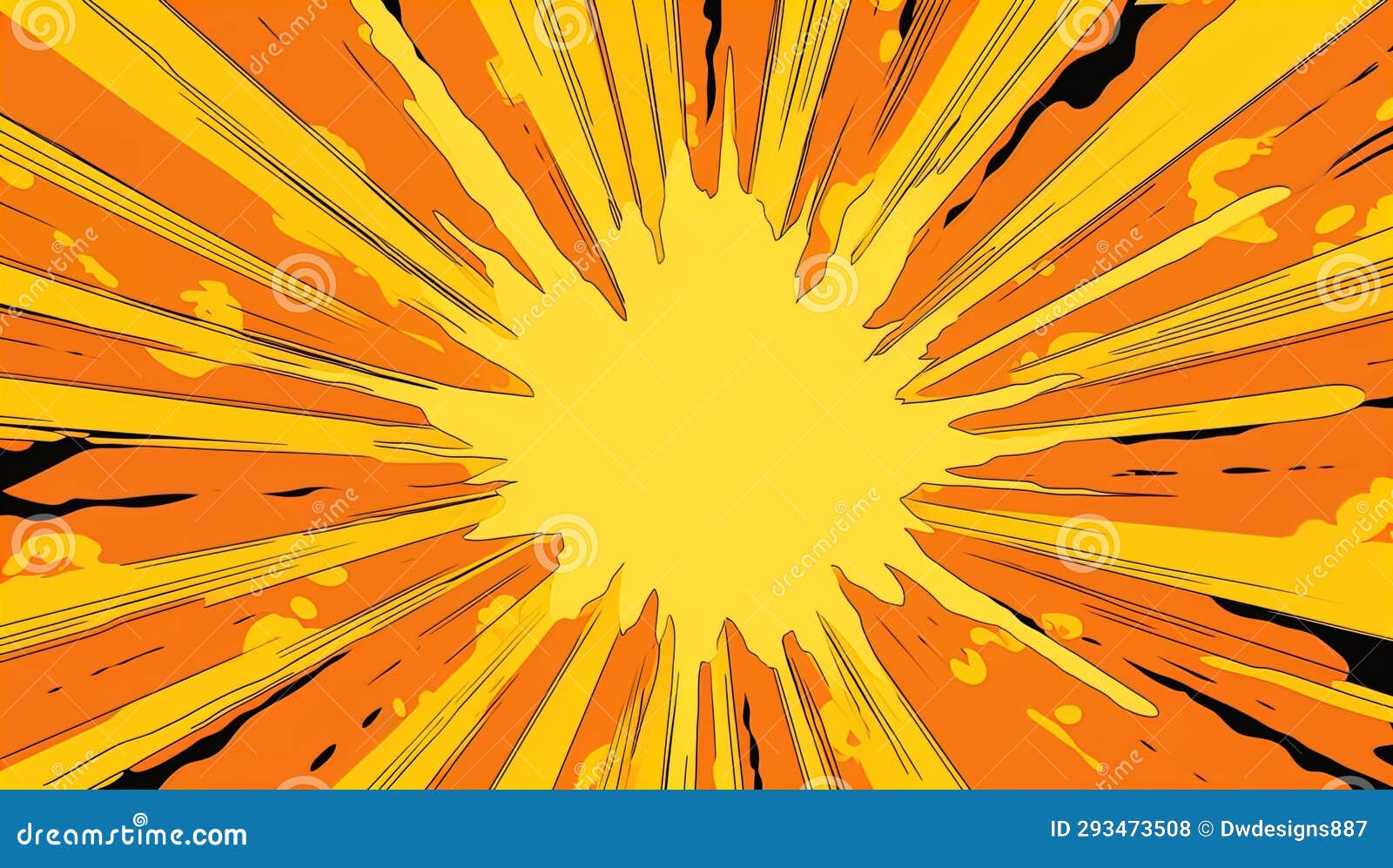 An Explosion in Anime Style. Stock Illustration - Illustration of ...