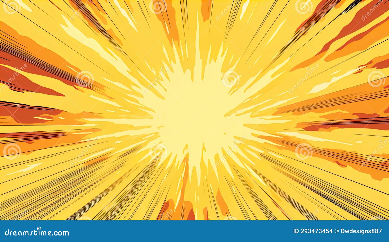An Explosion in Anime Style. Stock Illustration - Illustration of great ...