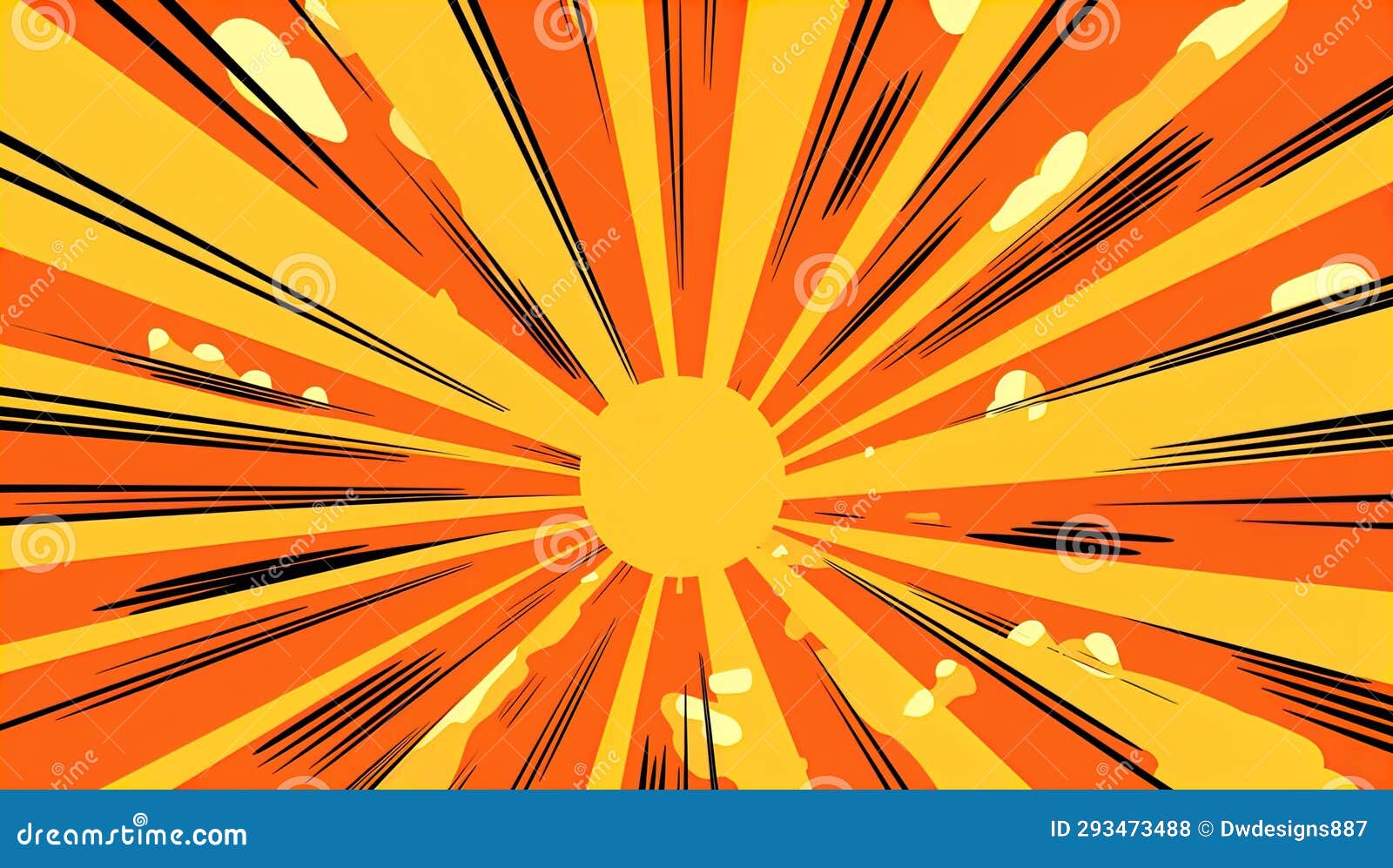 An Explosion in Anime Style. Stock Illustration - Illustration of ...