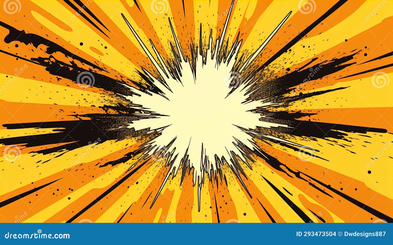 An Explosion in Anime Style. Stock Illustration - Illustration of ...