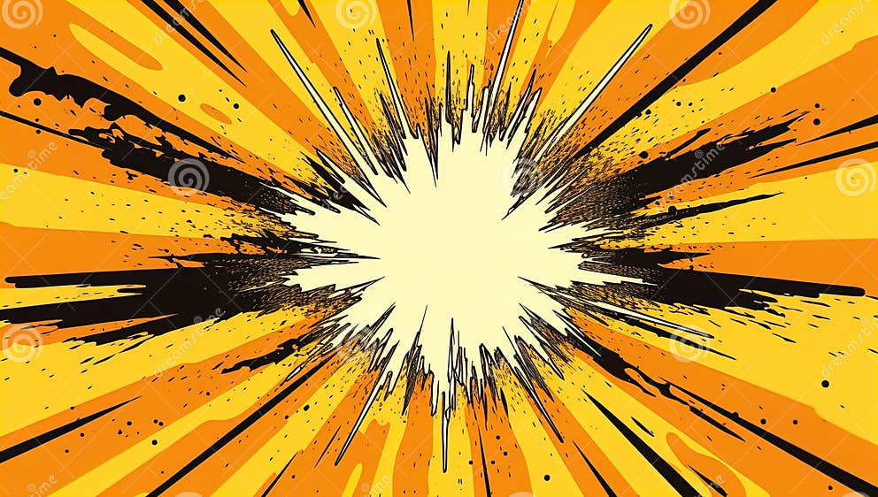 An Explosion in Anime Style. Stock Illustration - Illustration of ...