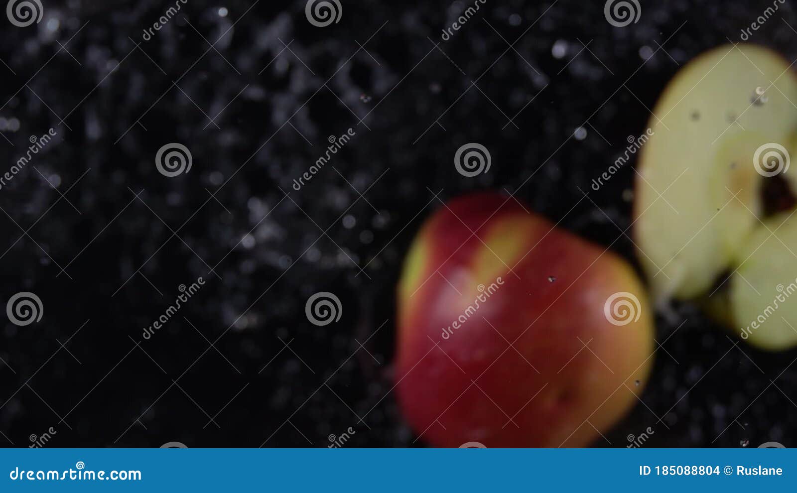 Explosion of Apples with Water. Slow Motion 250 Fps Stock Footage ...