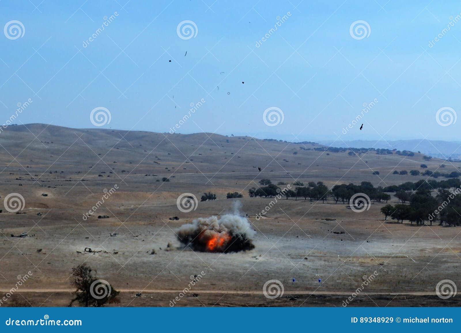 Explosion stock image. Image of shrapnel, impact, smoke - 89348929