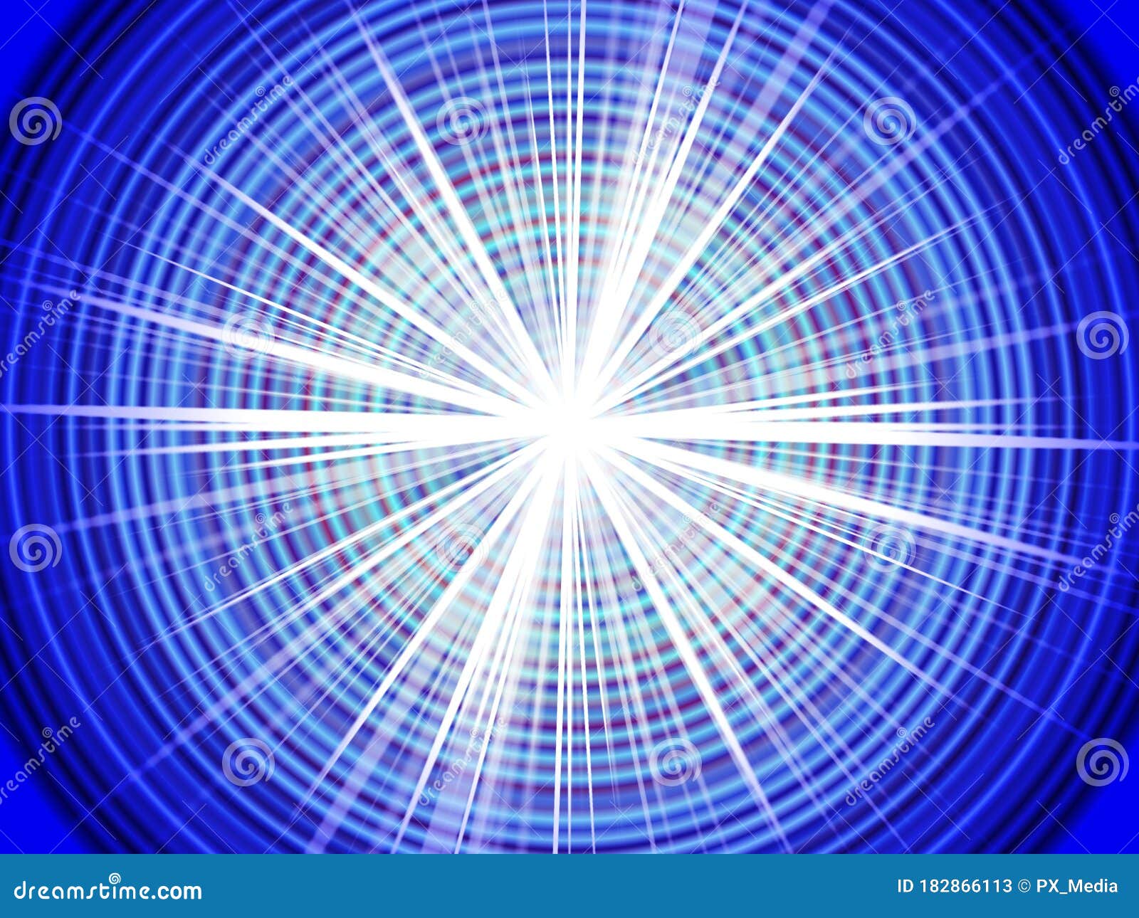 Abstract White and Blue Explosion Background Stock Illustration ...