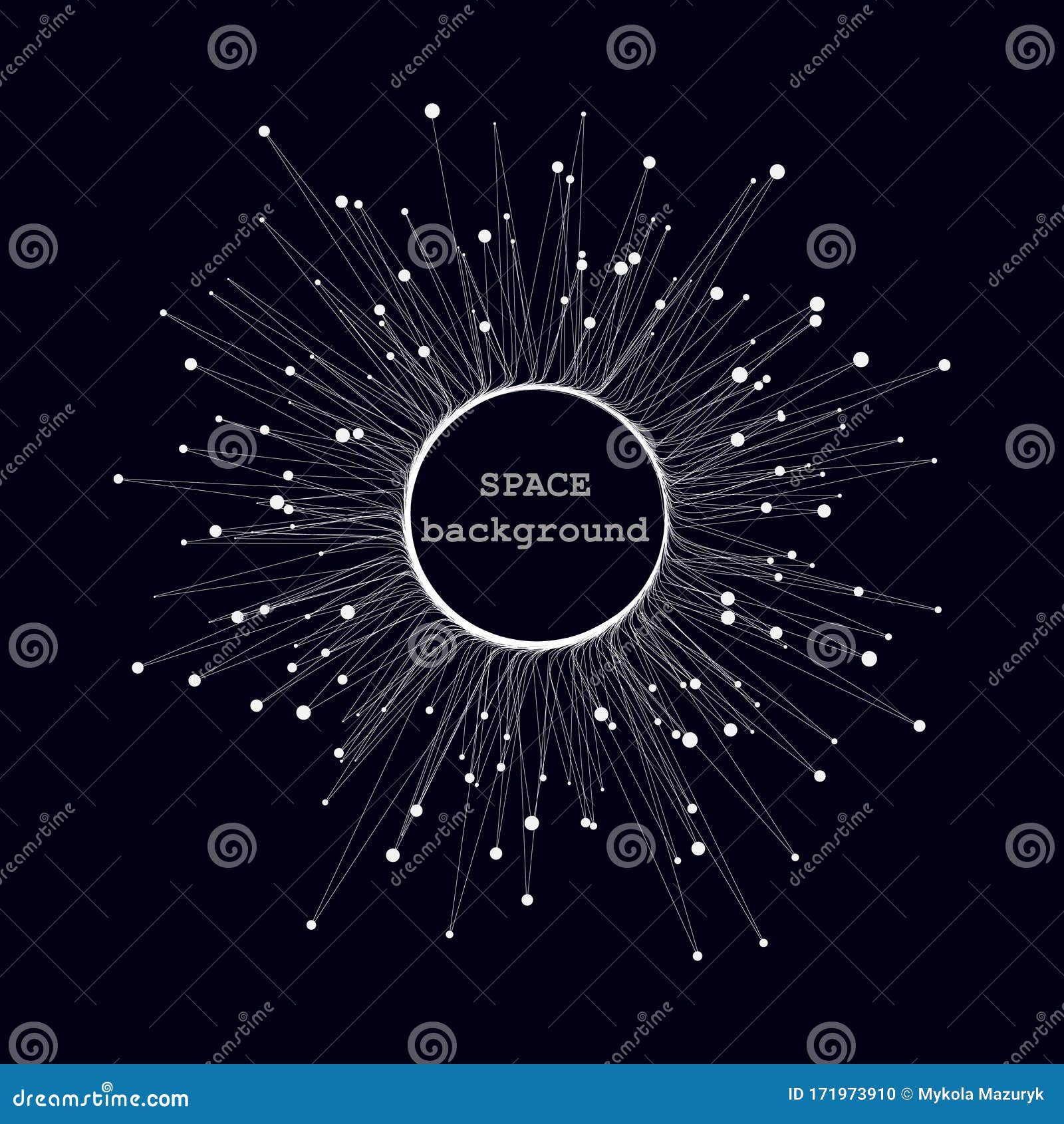 Explosion Background with Connected Line and Dots. Abstract Graphic ...
