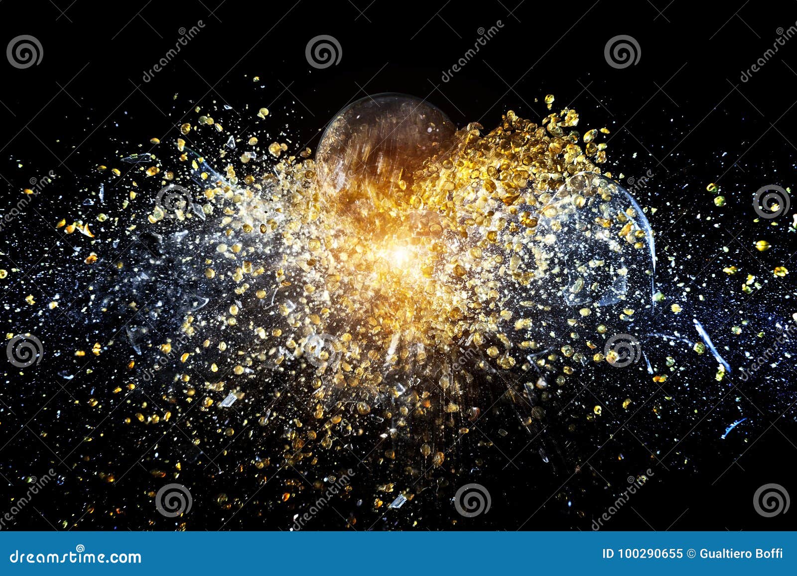 Explosion of ball stock image. Image of power, blast - 100290655
