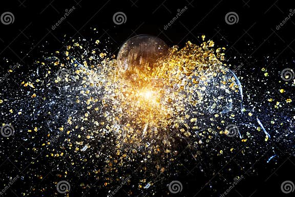 Explosion of ball stock image. Image of power, blast - 100290655