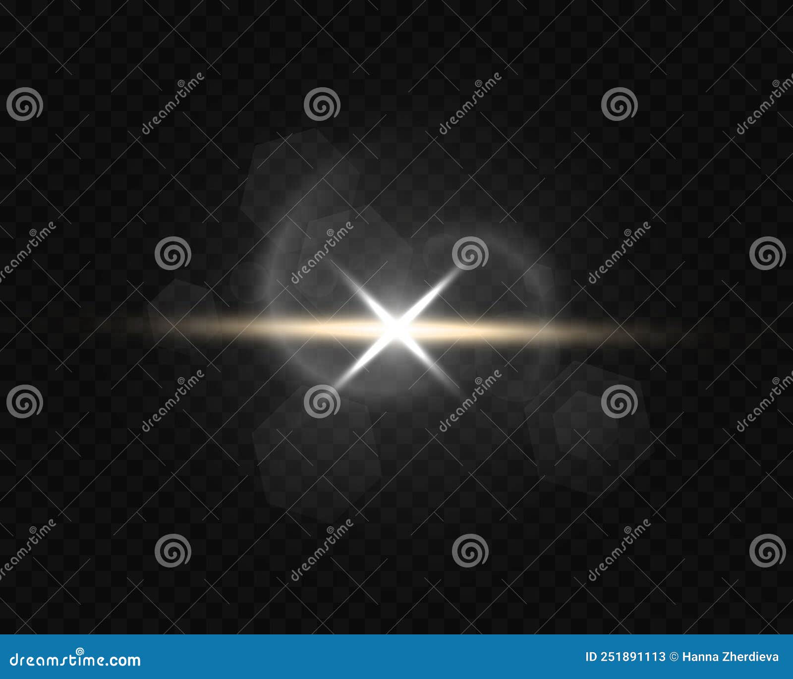 An Explosion of a Beautiful Star with Light and Reflection on a ...