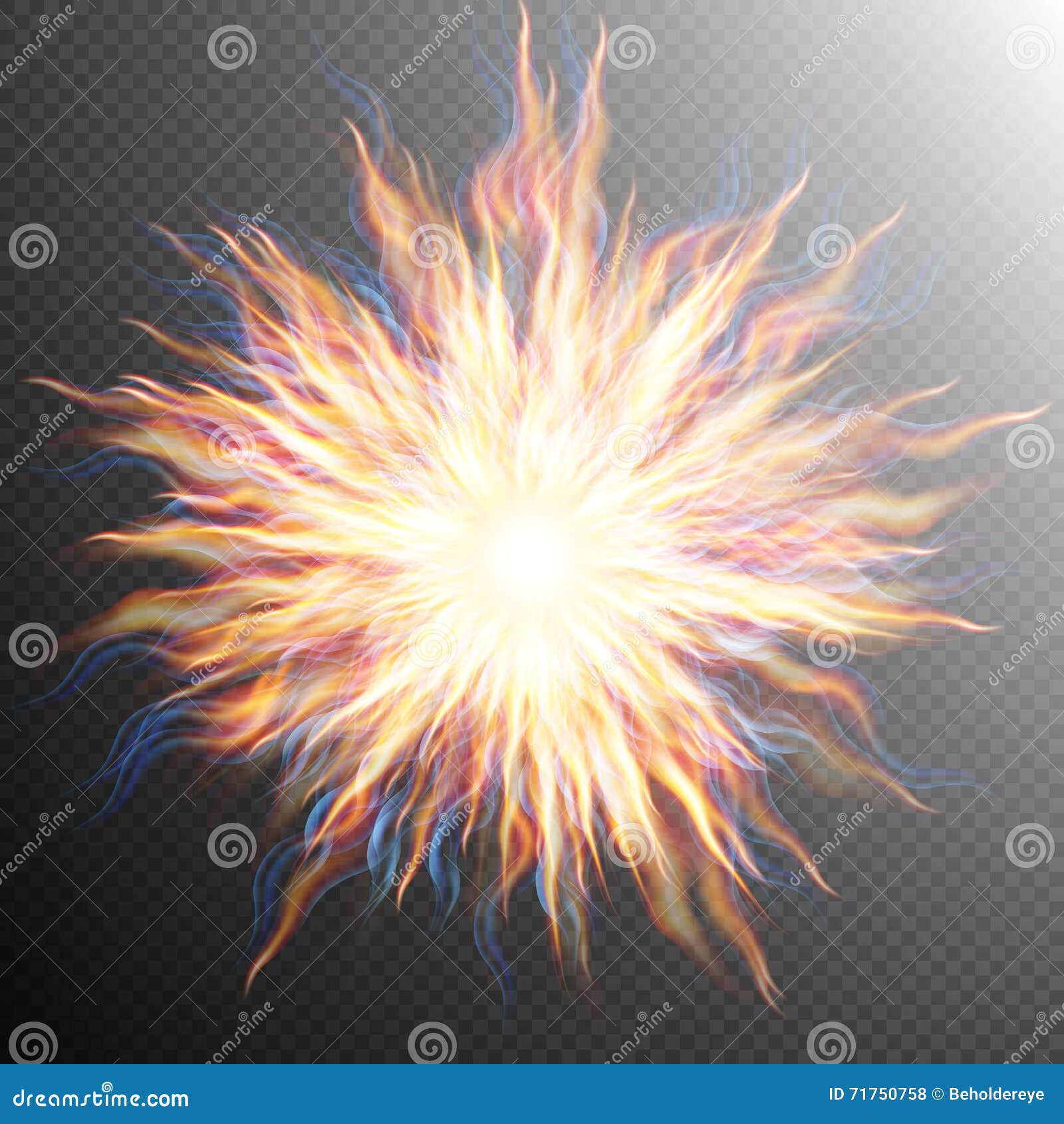 Explosion, Big Bang, Fire Burst. EPS 10 Stock Vector - Illustration of ...