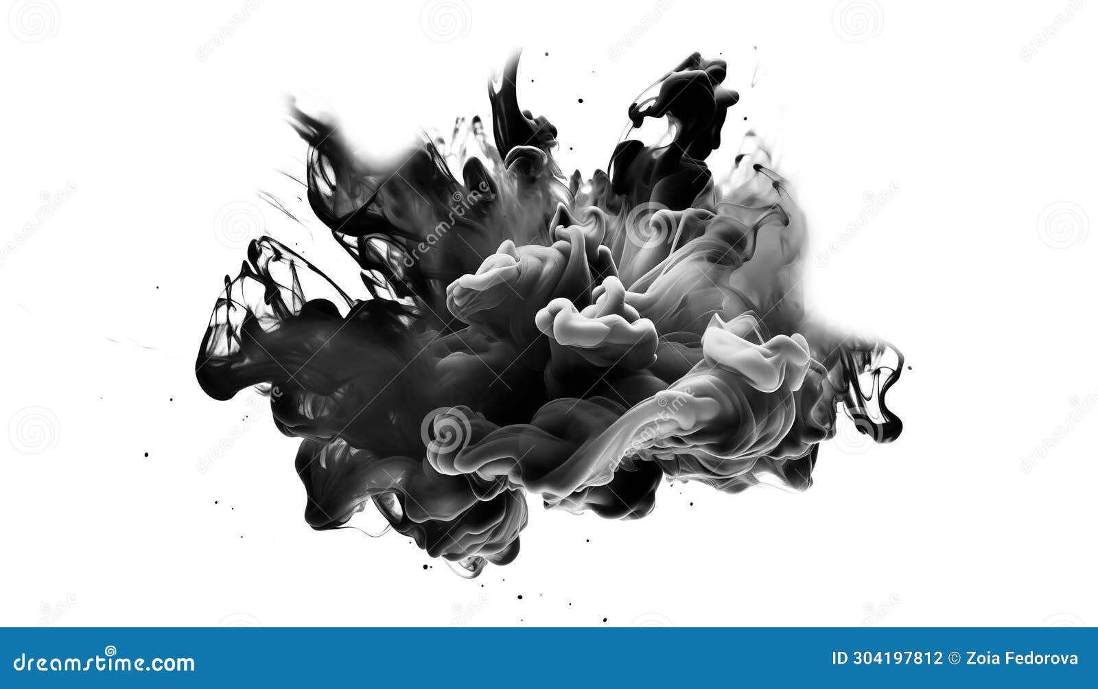 Explosion of Black Acrylic Ink Stock Illustration - Illustration of ...