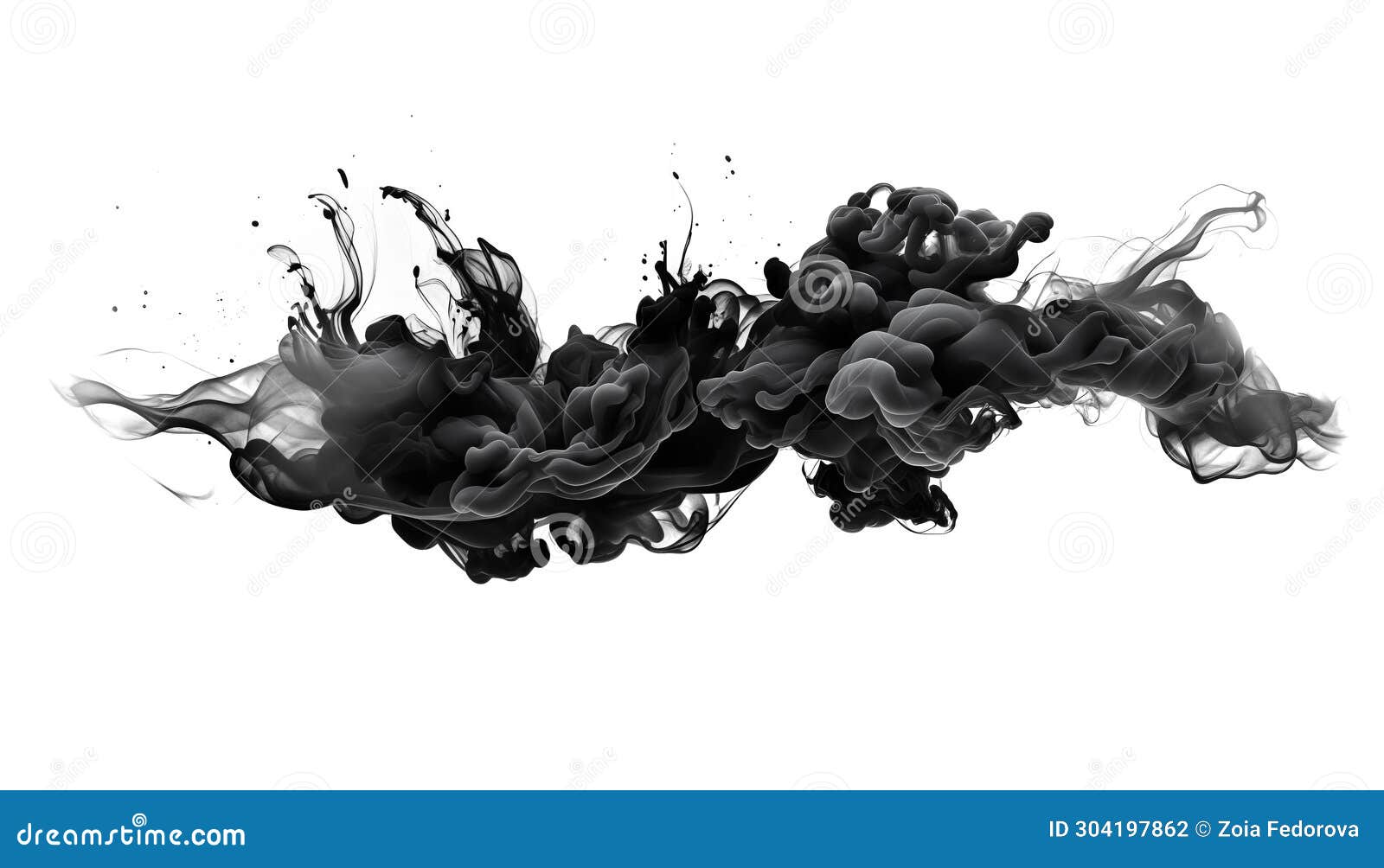 Explosion of Black Acrylic Ink Stock Illustration - Illustration of ...