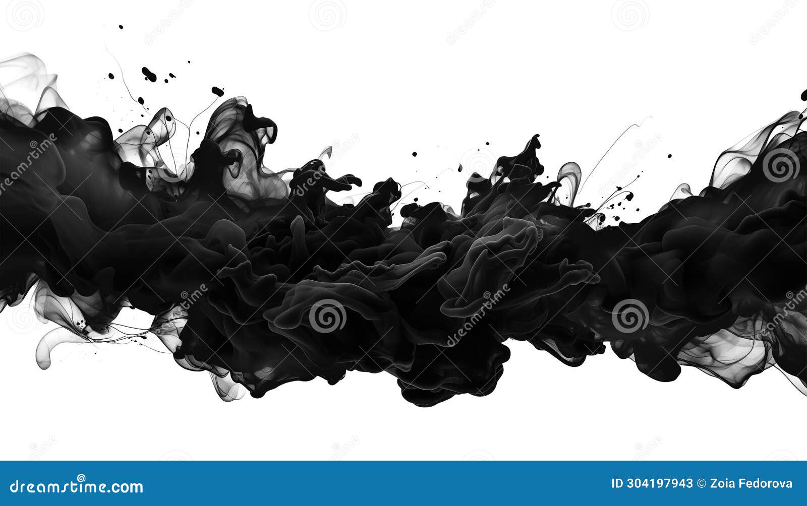 Explosion of Black Acrylic Ink Stock Illustration - Illustration of ...