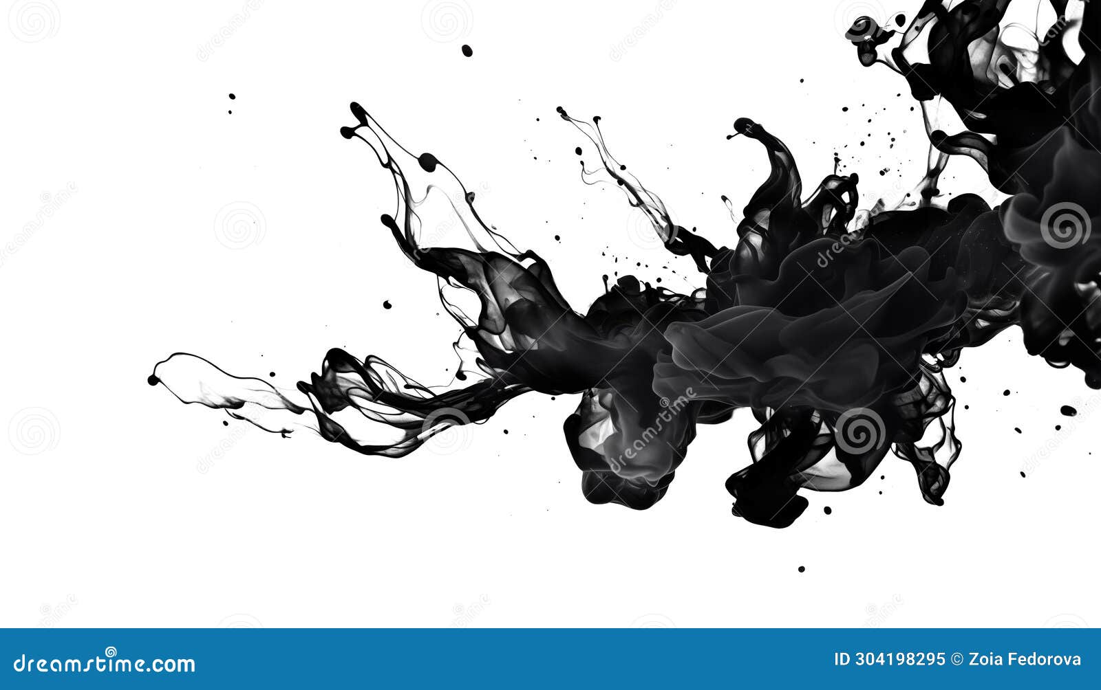 Explosion of Black Acrylic Ink Stock Image - Illustration of paint ...